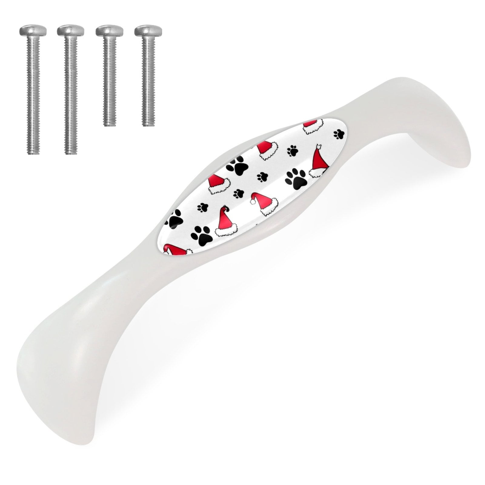 Paw Print Christmas Hat Kitchen Cabinet Pull Knobs Drawer Hardware ...