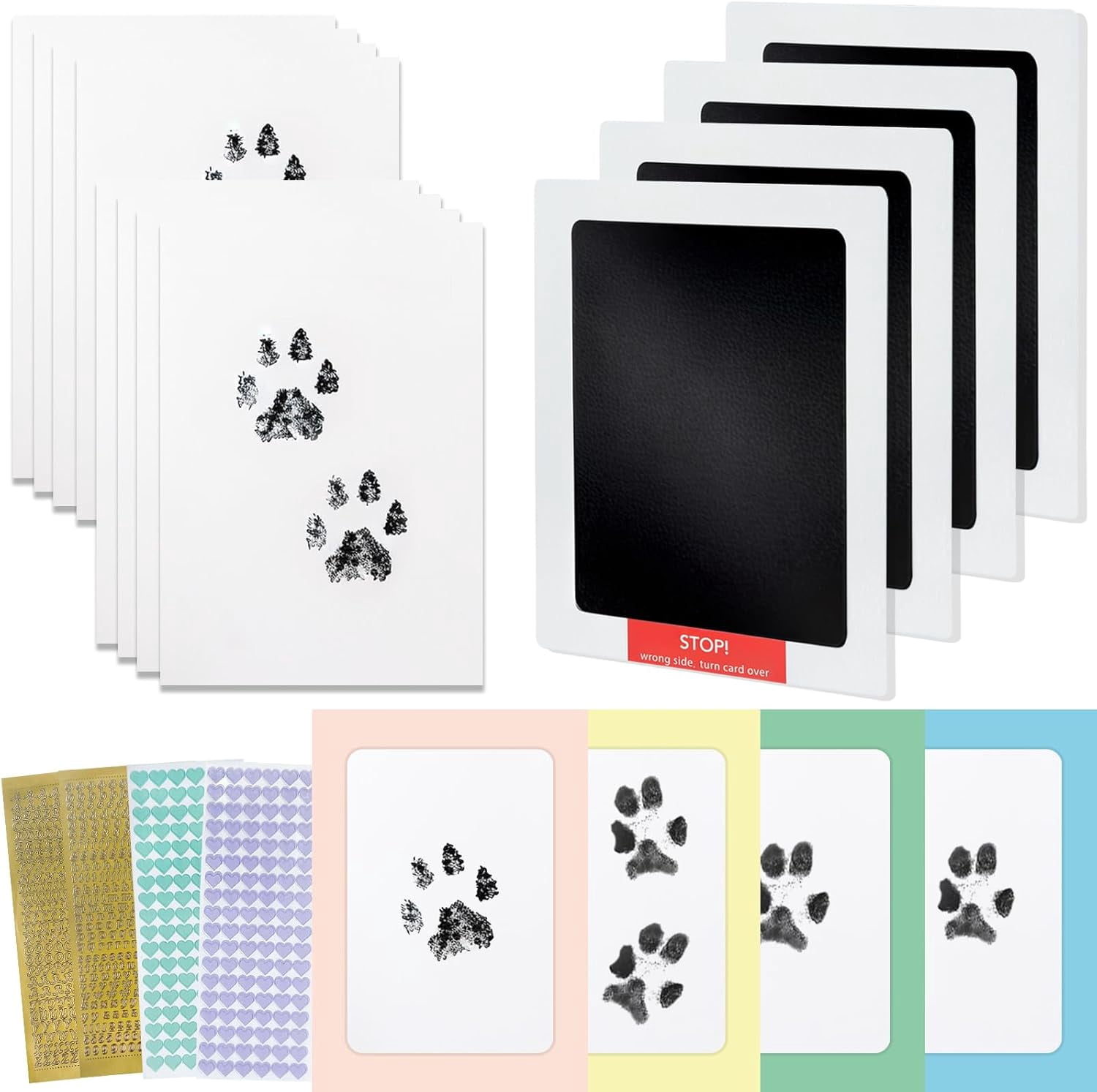 Paw Print Clean Touch Ink Pad Kit for Dogs and Cats, Pet Owner Keepsake ...