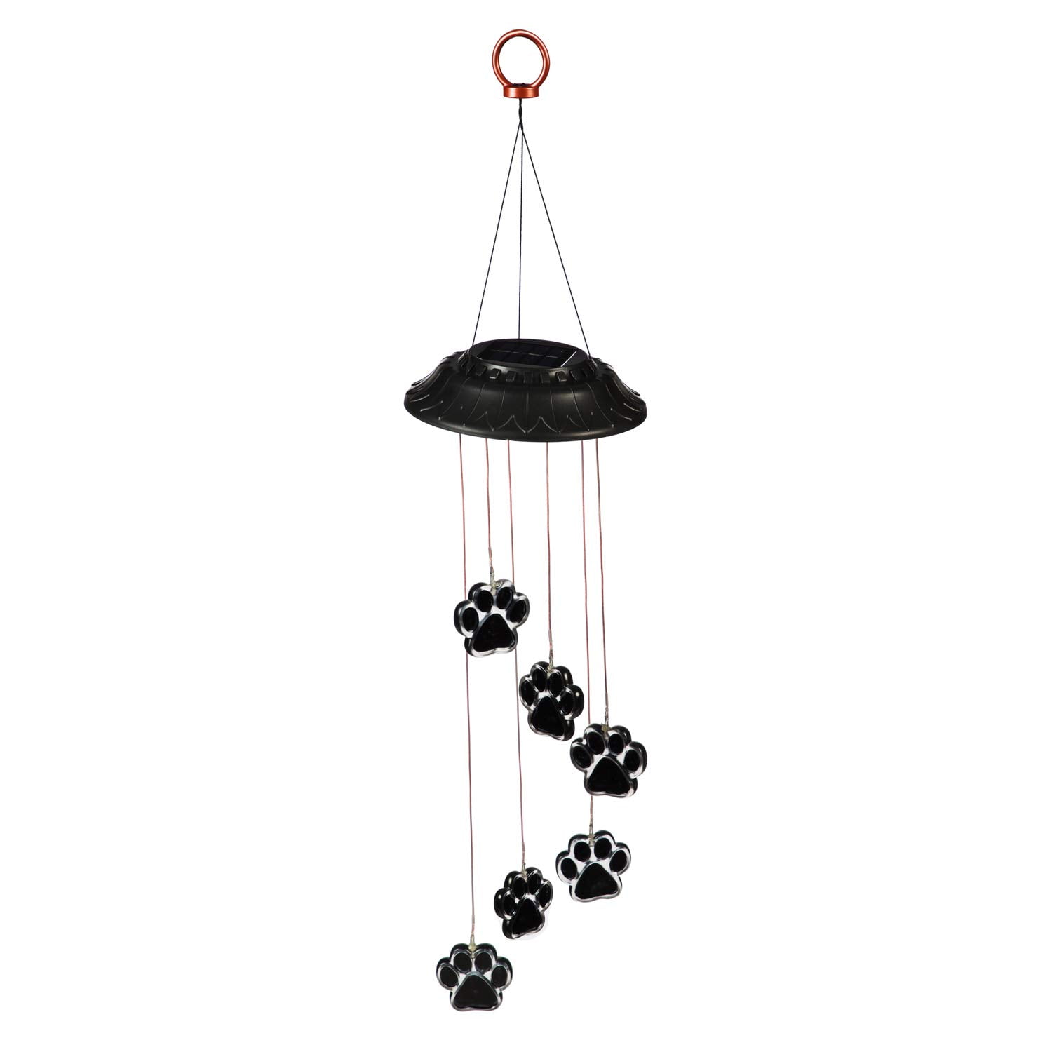 Paw Print Color Changing Solar Mobile - 5 x 5 x 28 - Walmart.com