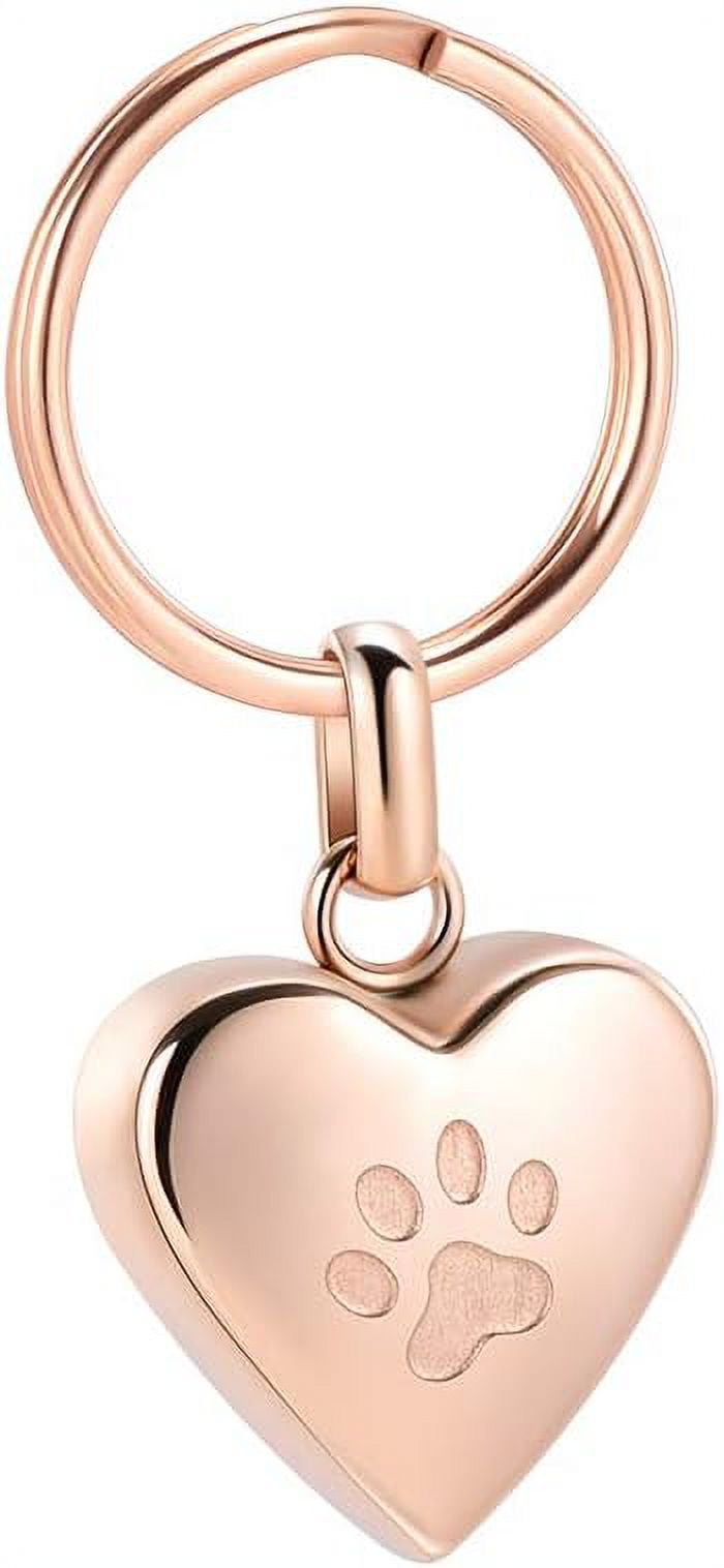 Paw Print Cremation Urn Keychain for Pet Ashes, Cremation Jewelry ...