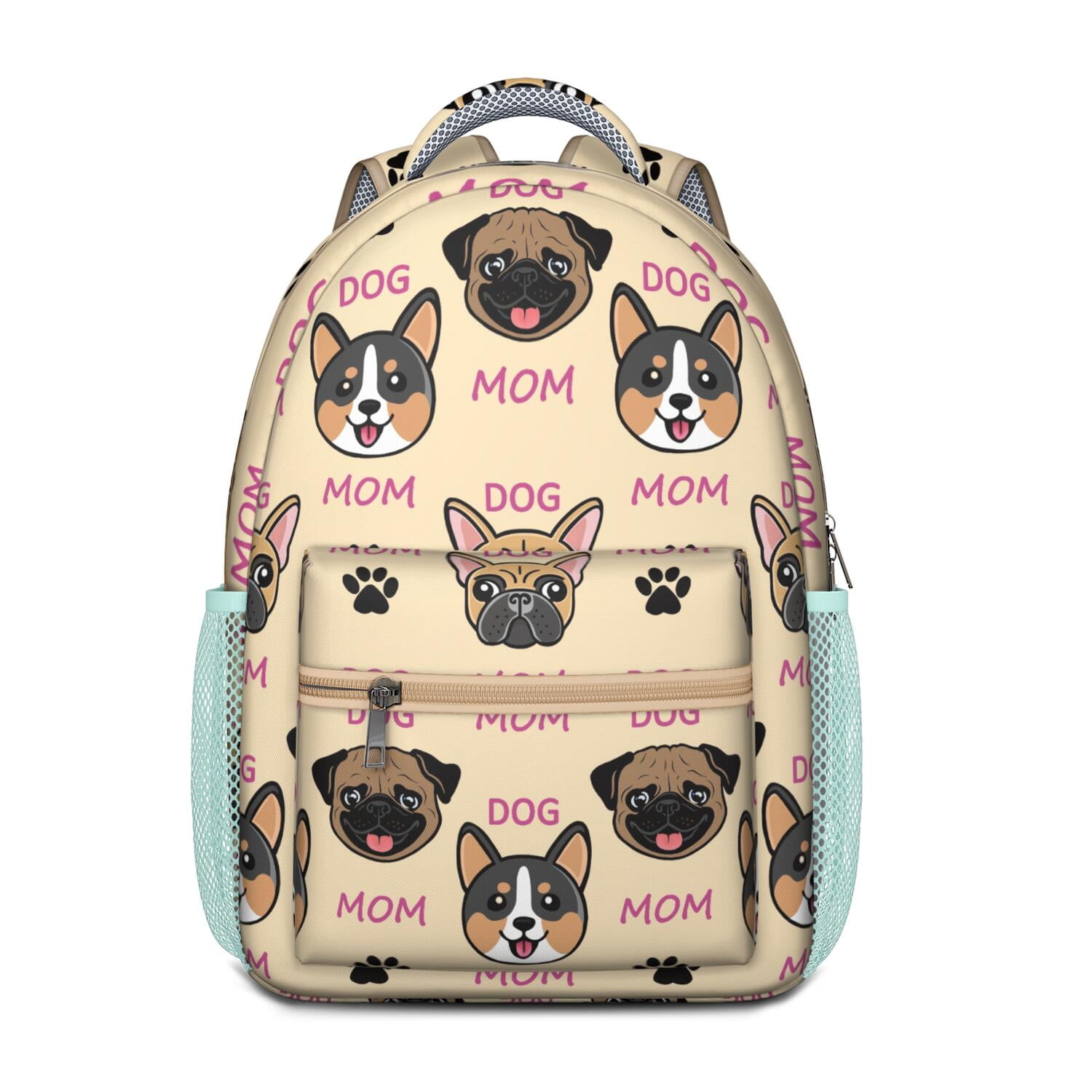 Paw Print Design Ergonomic Backpack - Organized Storage & Spinal ...