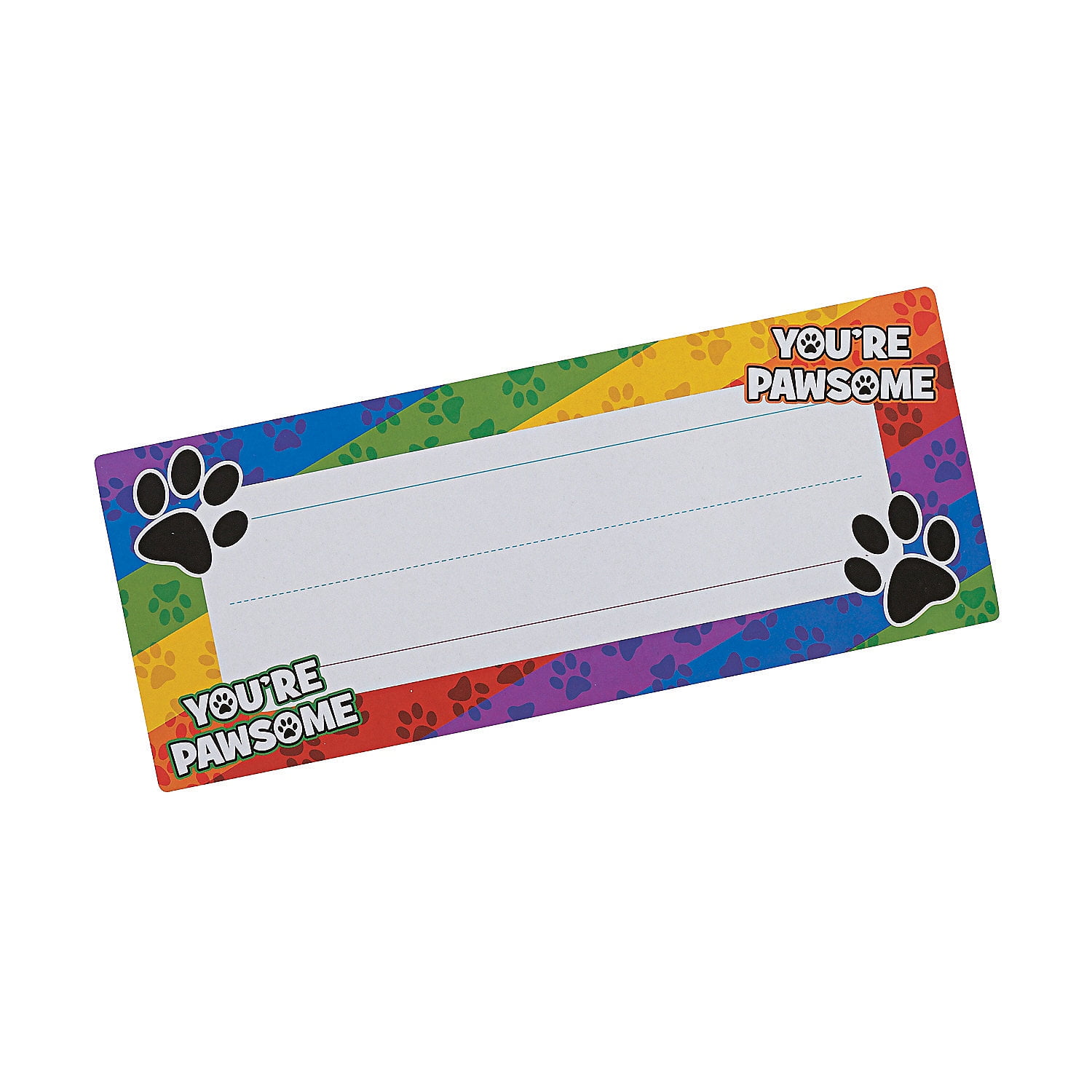 Paw Print Desk Plates - Educational - 24 Pieces - Walmart.com