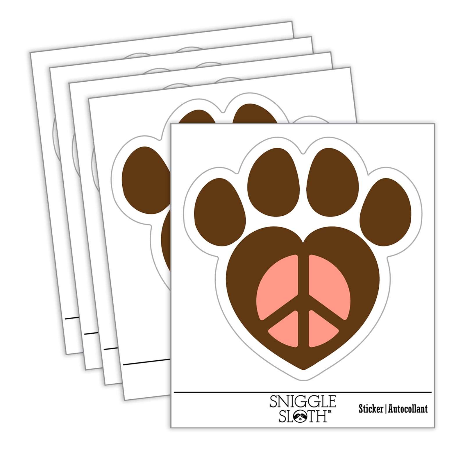 Paw Print Dog Cat Heart Peace Sign Car Window Bumper Water Bottle Phone ...