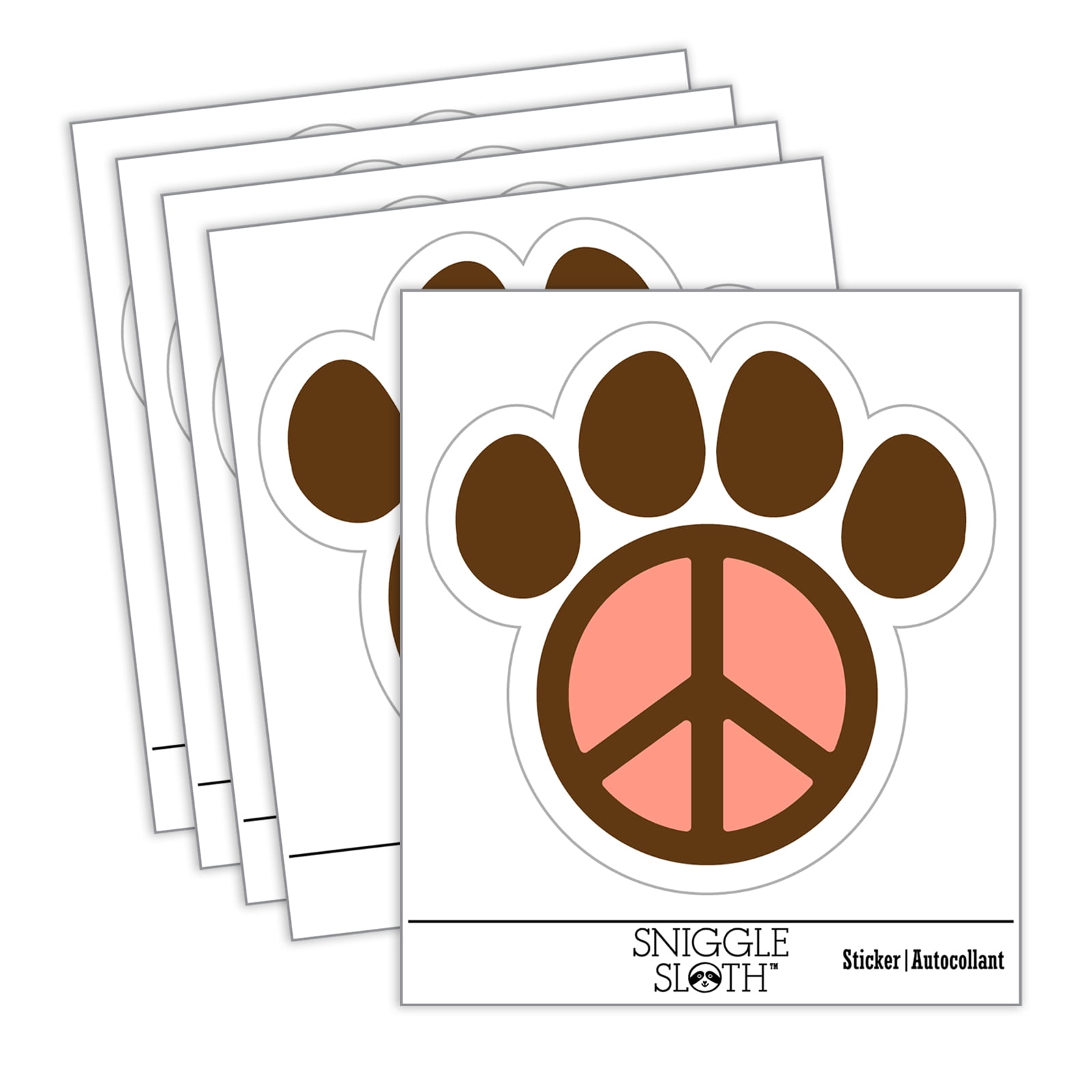 Paw Print Dog Cat Peace Sign Car Window Bumper Water Bottle Phone ...