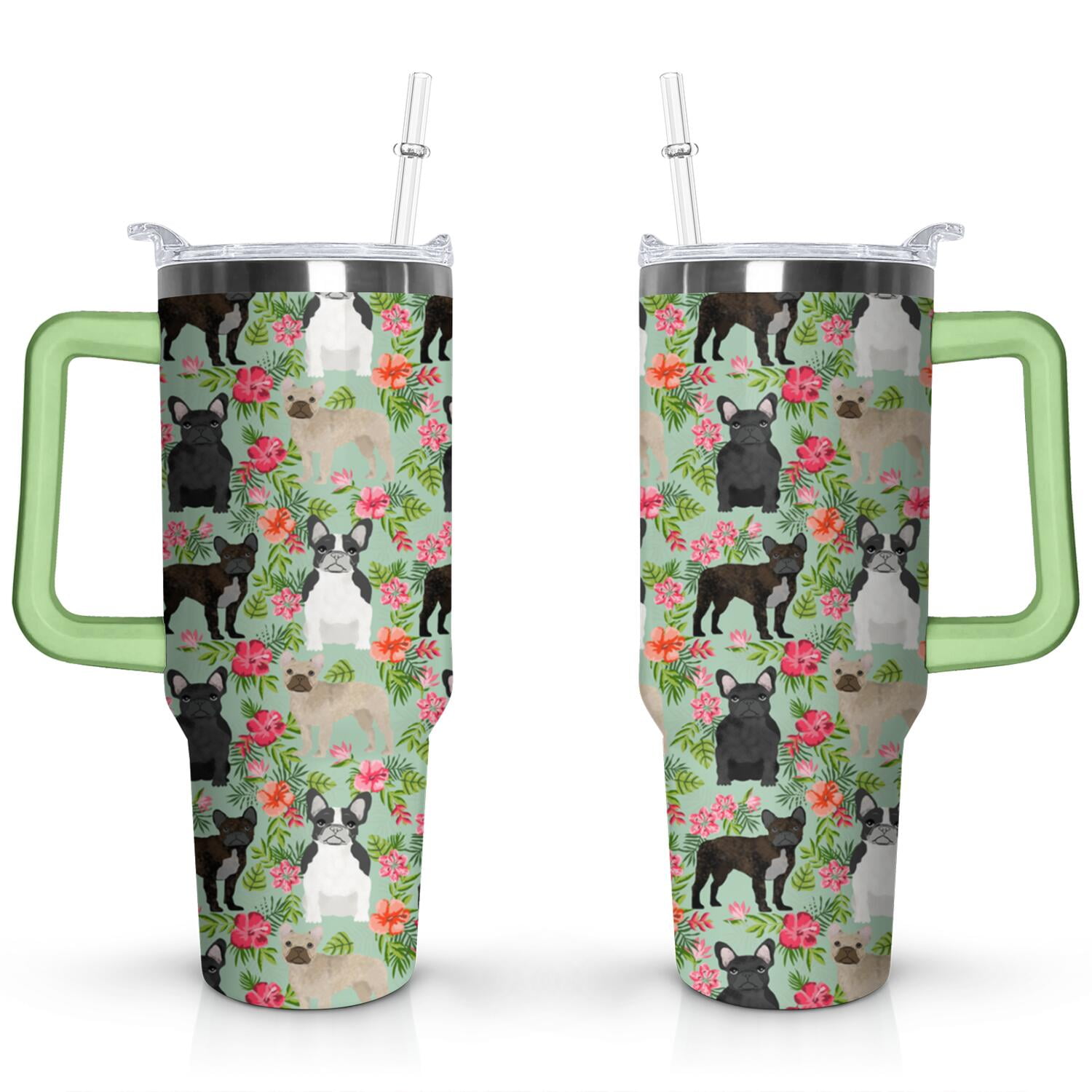 Paw Print Dog Lovers Tumbler 40oz - Vacuum Insulated Coffee Cup with ...