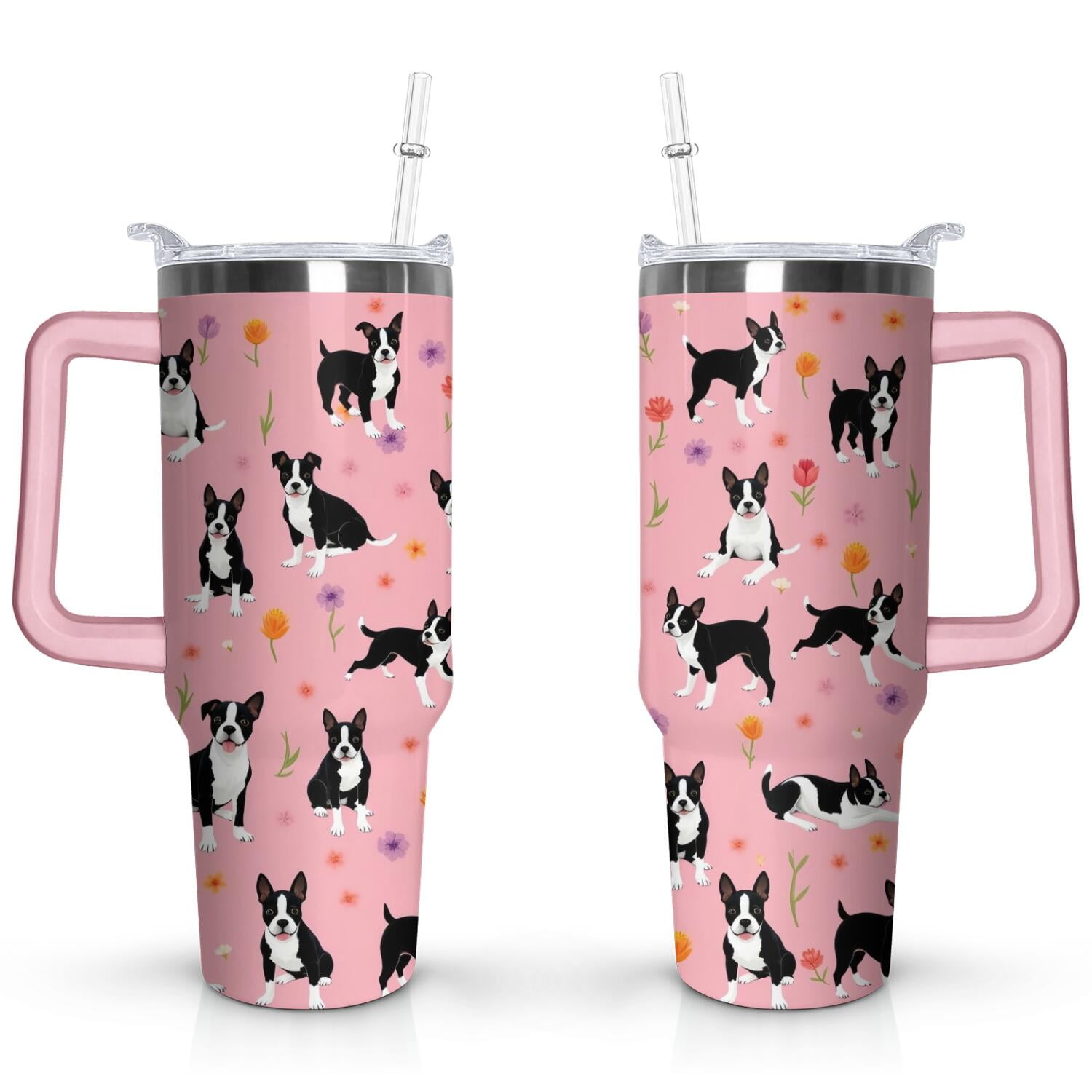 Paw Print Dog Lovers Tumbler 40oz - Vacuum Insulated Coffee Cup with ...