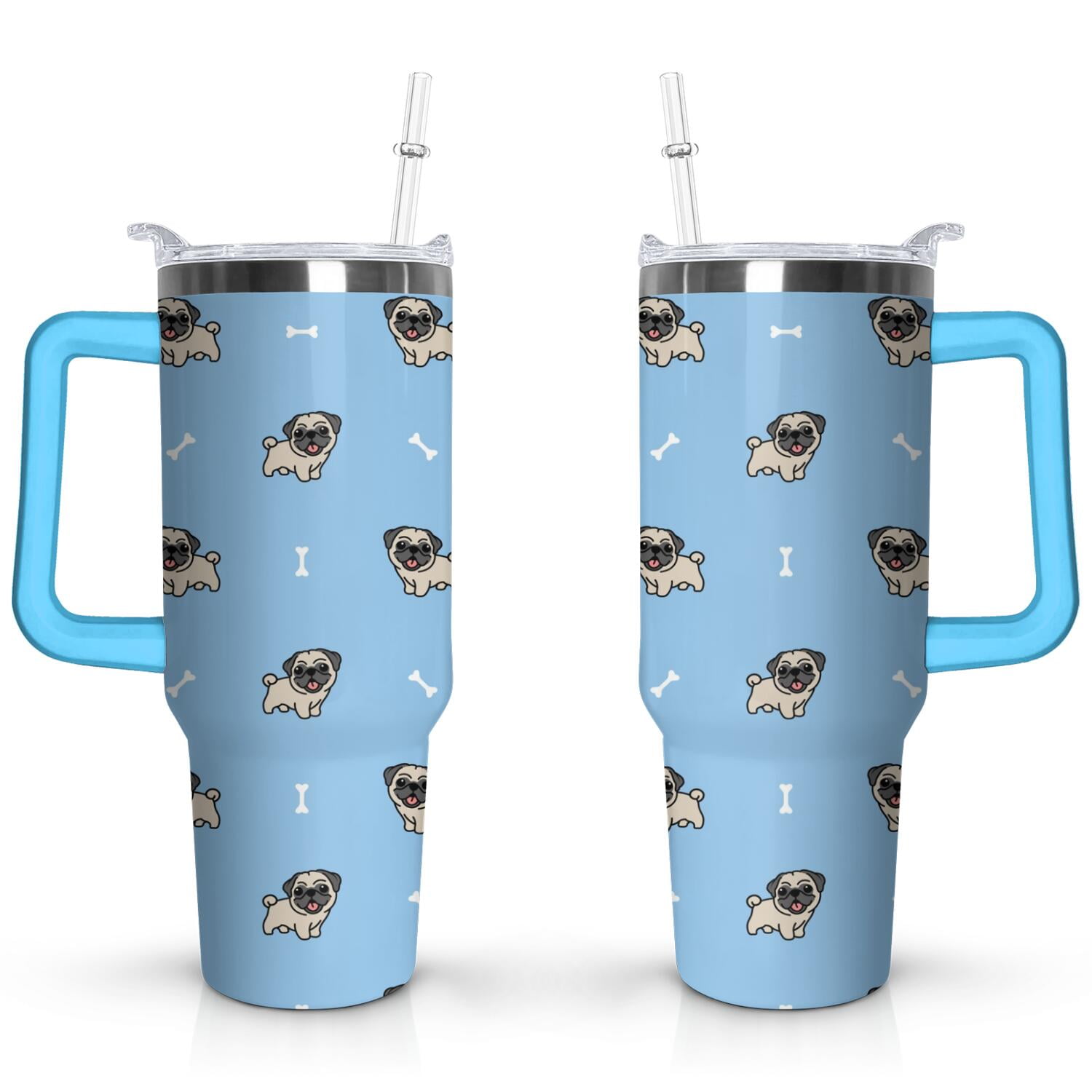 Paw Print Dog Lovers Tumbler 40oz - Vacuum Insulated Coffee Cup with ...