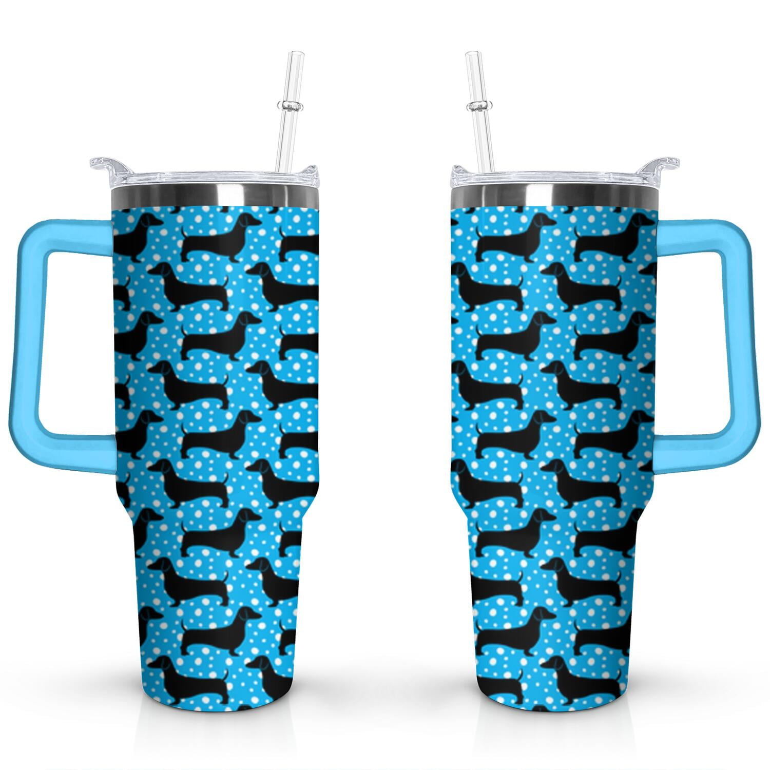 Paw Print Dog Lovers Tumbler 40oz - Vacuum Insulated Coffee Cup with ...