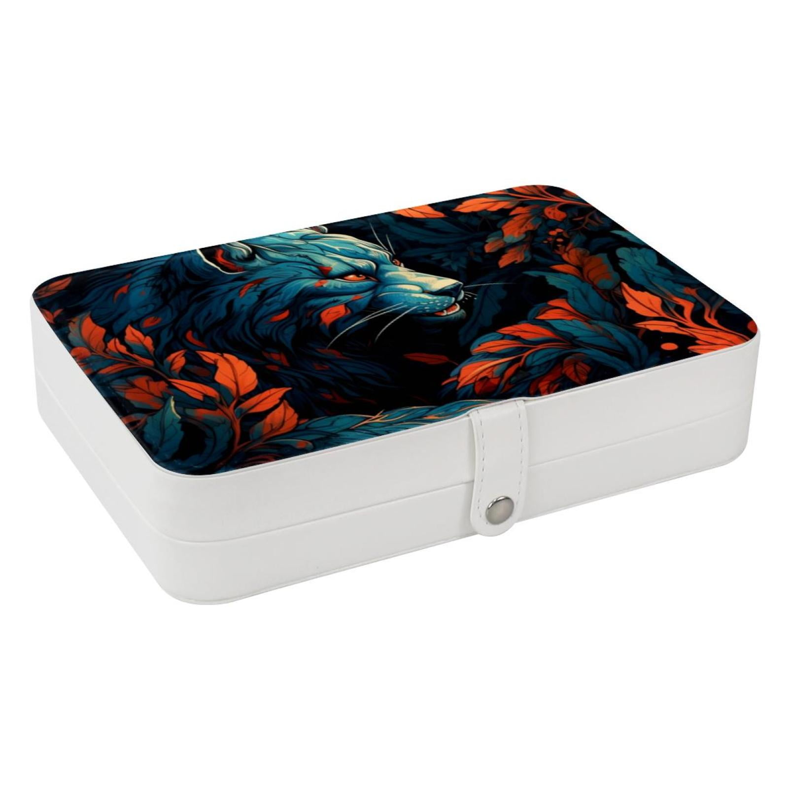 Paw Print Elegant PU Leather Earring Organizer Storage Box Decorative ...