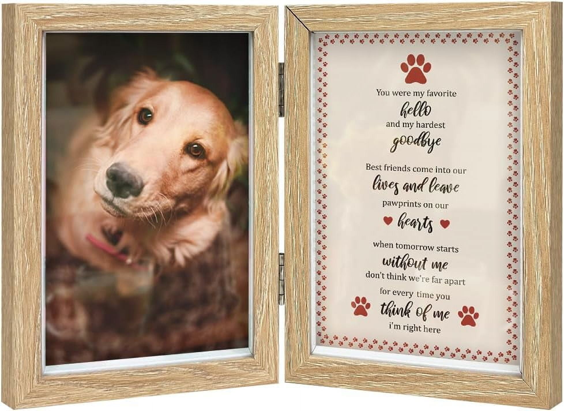 Paw Print Folding Photo Frame 6x4inch 2 Vertical Visual Window Pet ...