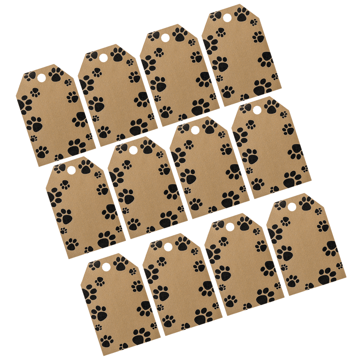 CakeSupplyShop Paw Print Gift Tags - 50 Pack - Walmart.com
