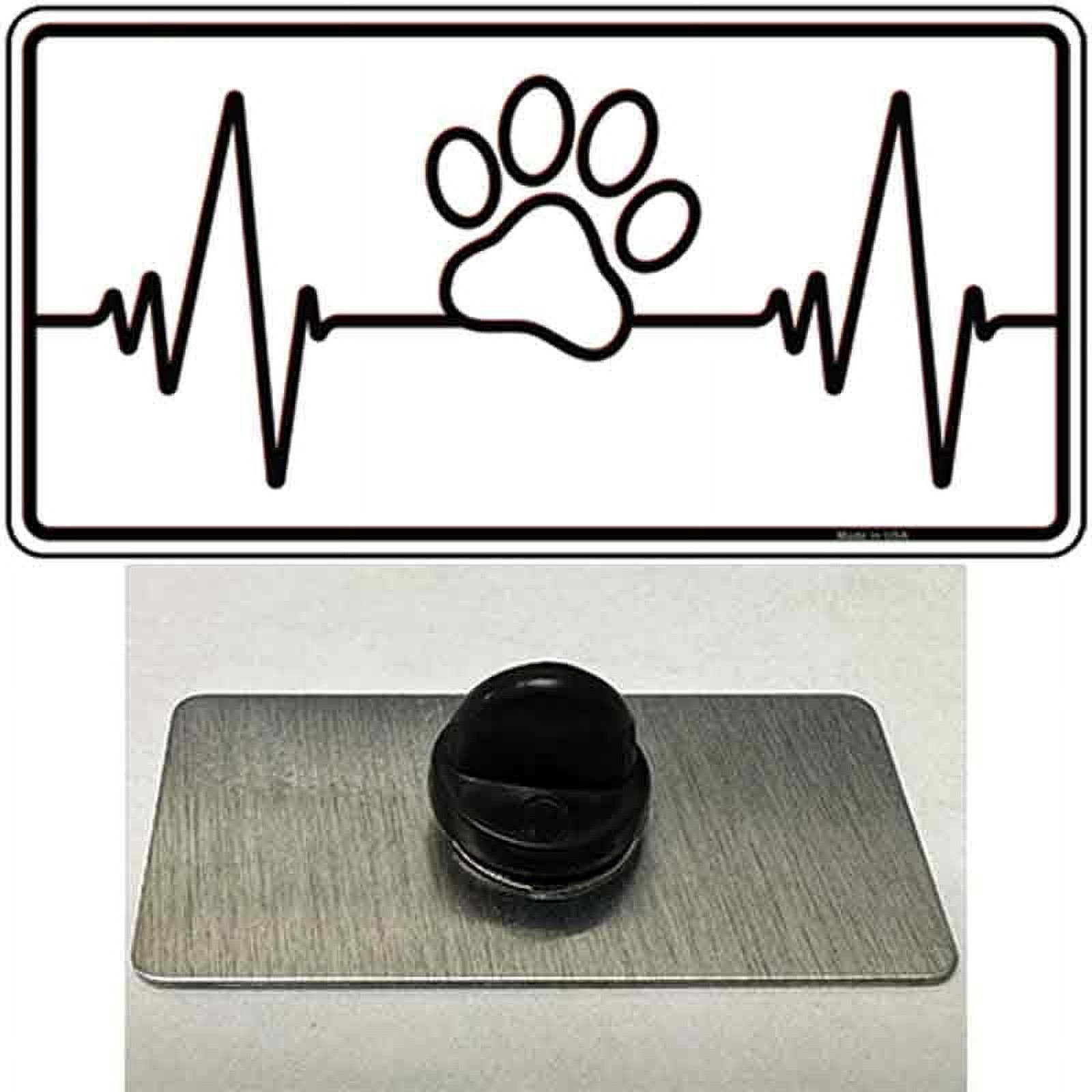 Paw Print Heart Beat Novelty Metal Hat Pin Tag 1.5" x 0.75" Hat Pin ...