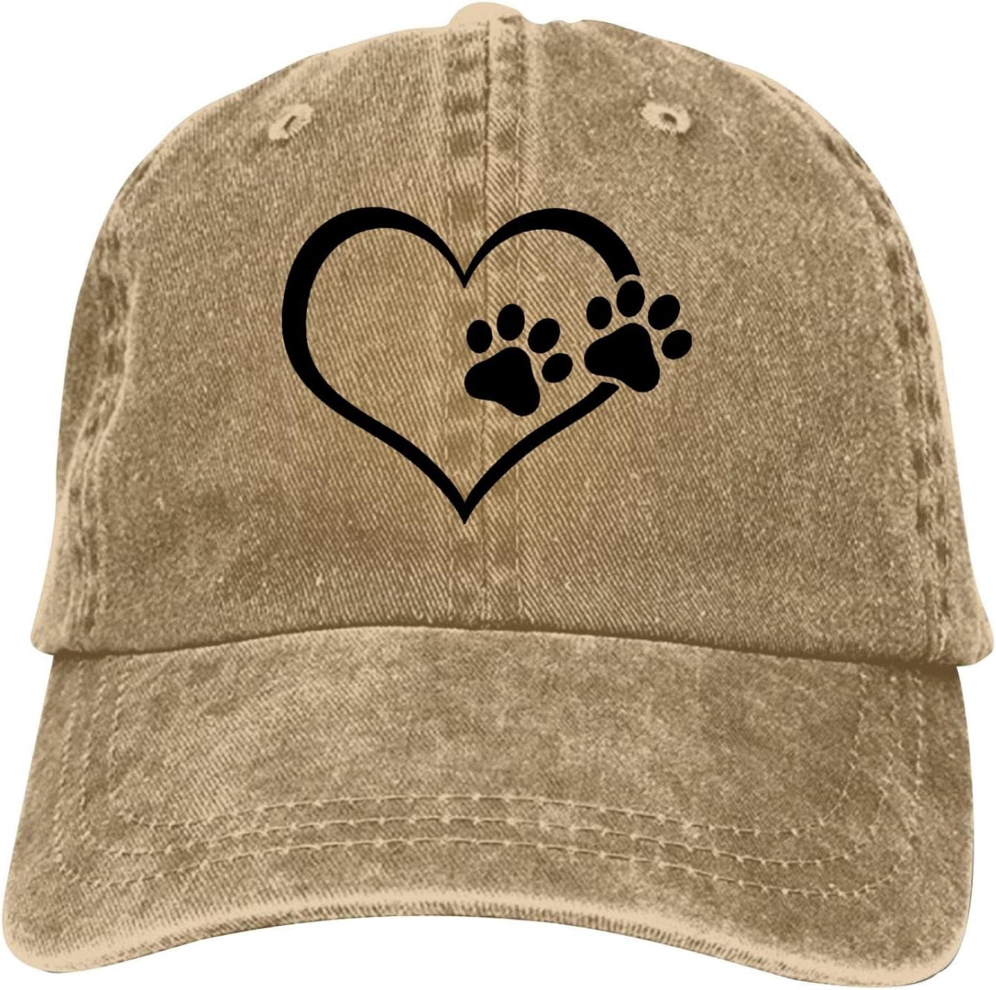 Customer reviews for Paw Print Heart Dog Baseball Cap Vintage ...
