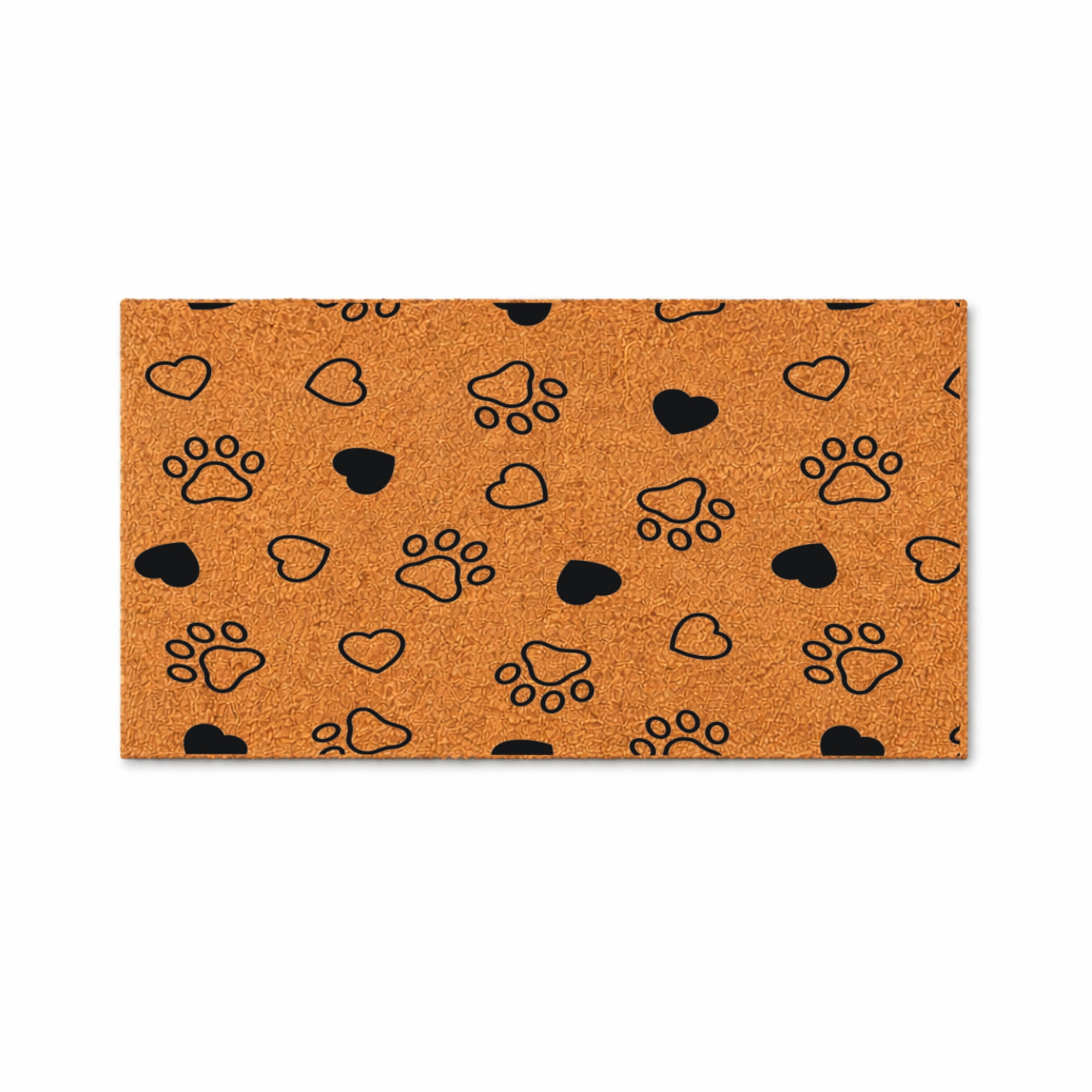 Paw and Heart Pattern Doormat, Indoor Outdoor Entryway Welcome Mat, Pet ...