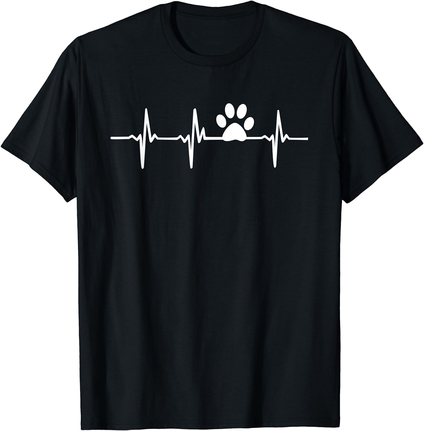 Paw Print Heartbeat Veterinarian Vet Tech T-Shirt - Walmart.com
