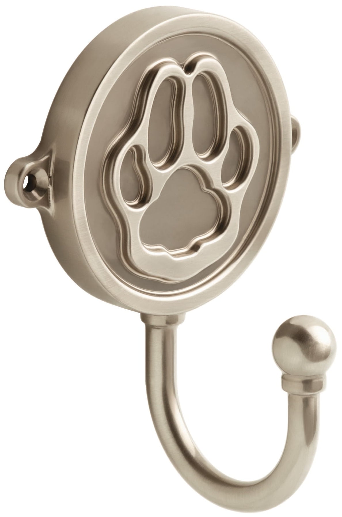Paw Print Hook in Satin Nickel - Walmart.com