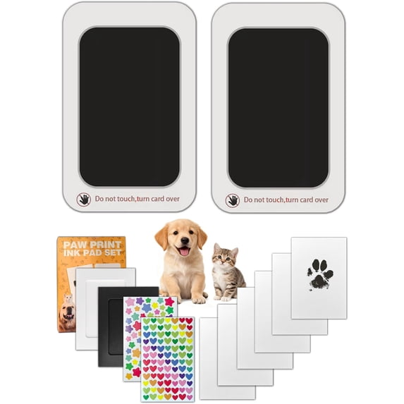 Paw Print Kit for Dogs 2-Pack, Inkless Clean Touch 2.3x3.7 in, Pet Paw ...