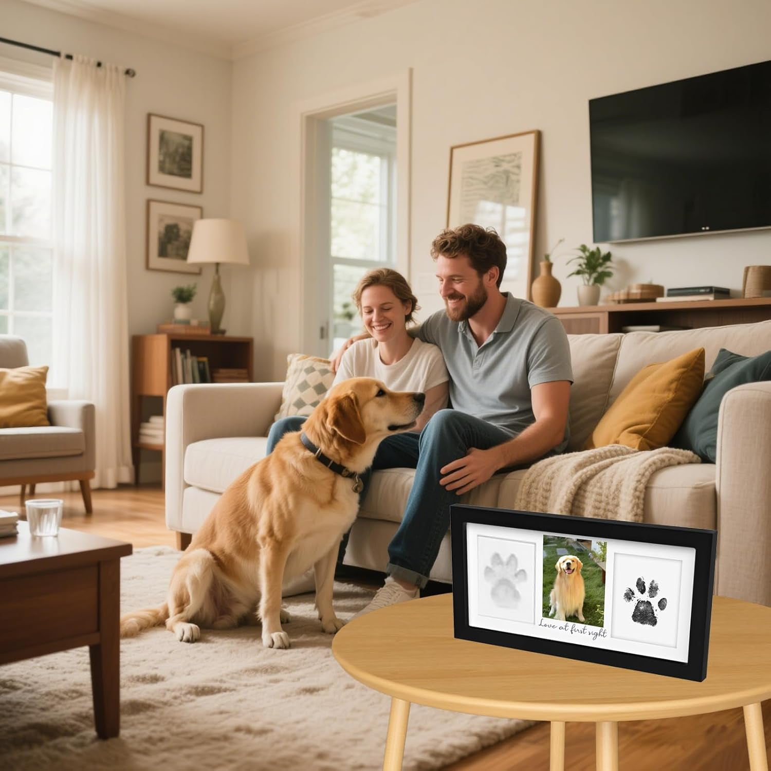 Paw Print Kit for Dogs Cats, Pet Paw Print Frame Impression Kit with ...