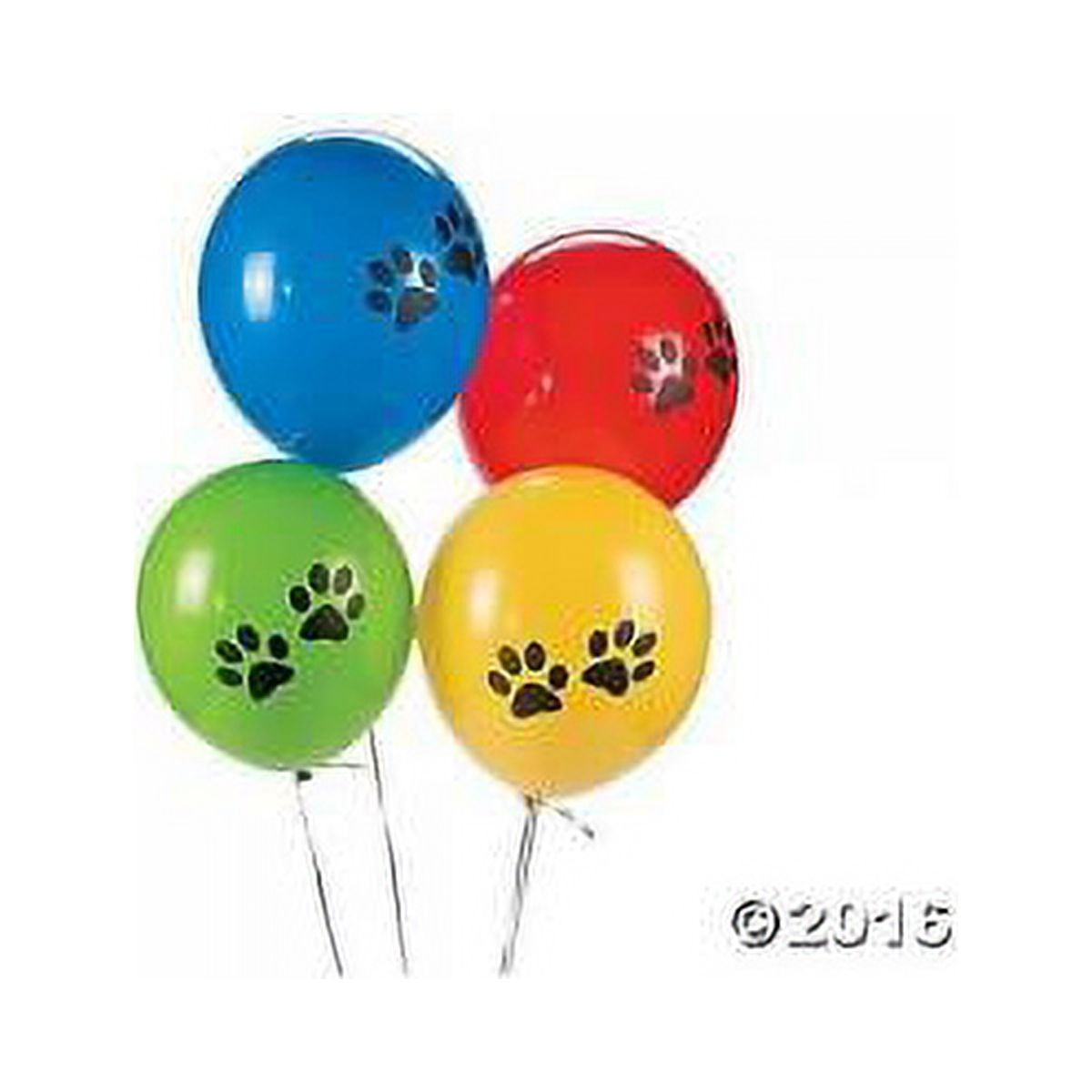 Paw Print Latex Balloons - Party Decor - 12 Pieces - Walmart.com