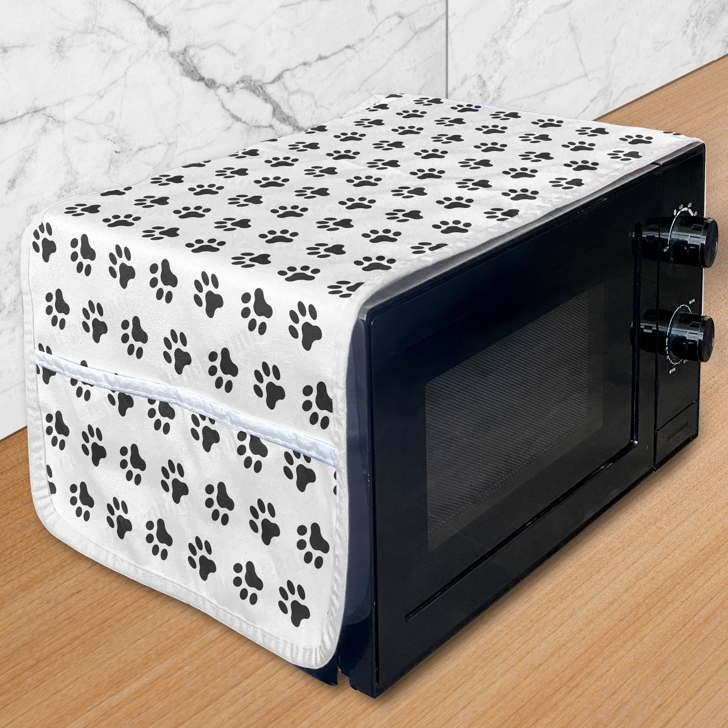 Paw Print Microwave Oven Cover, Puppy Kitten Dog and Cat Themed ...