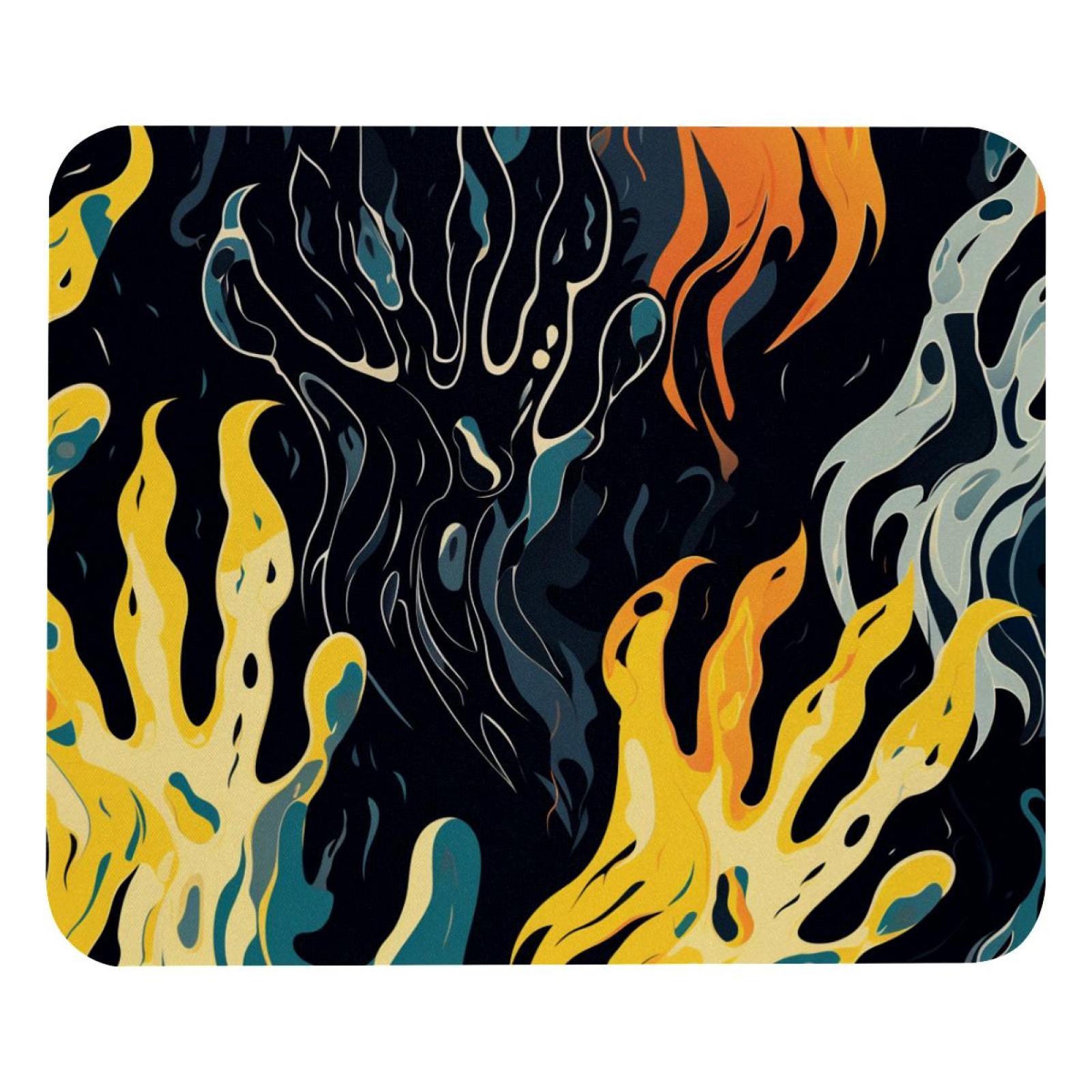 Paw Print Non-Slip Rubber Bottom Personalized Custom Square Desk Mat ...