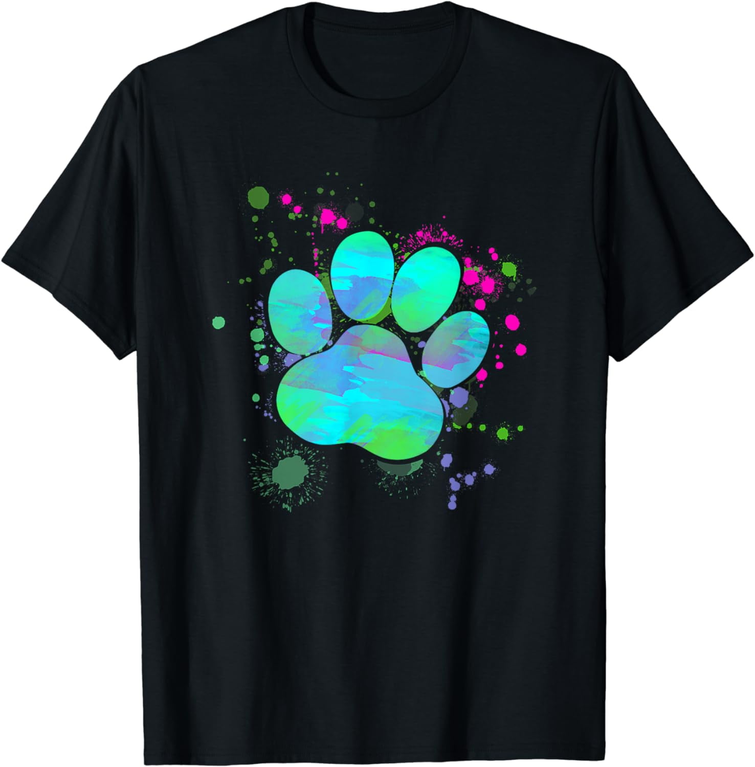 Paw Print Paint Art Graphic Animal Dog Paw T-Shirt - Walmart.com