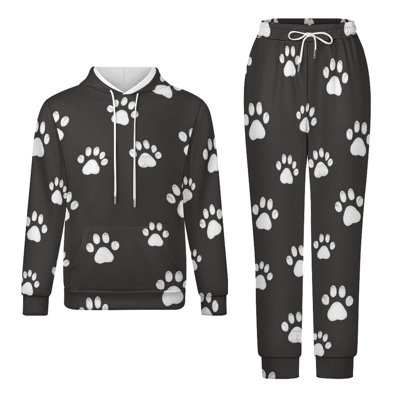 Paw Print Pattern(7) Hoodie And Pants Set Tracksuit Men Women Clothing ...