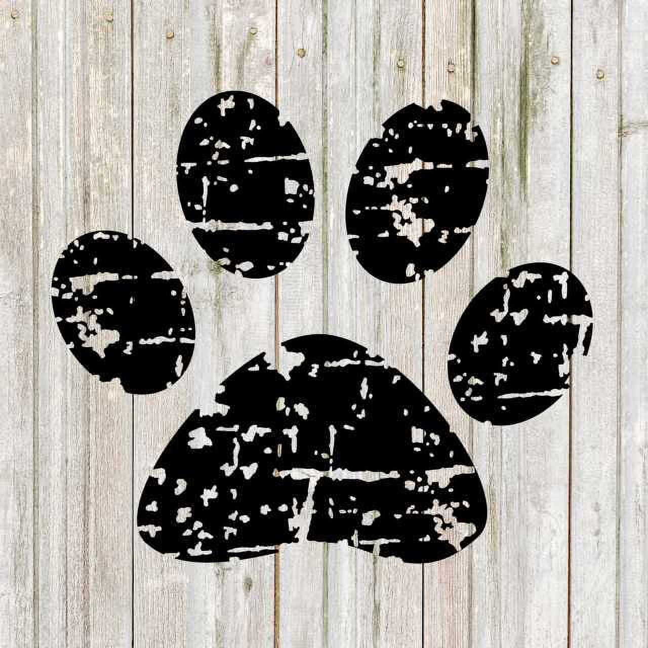 Paw Print Pets Rustic Farmhouse Style White Wood Sign Wall Décor Gift 8 ...
