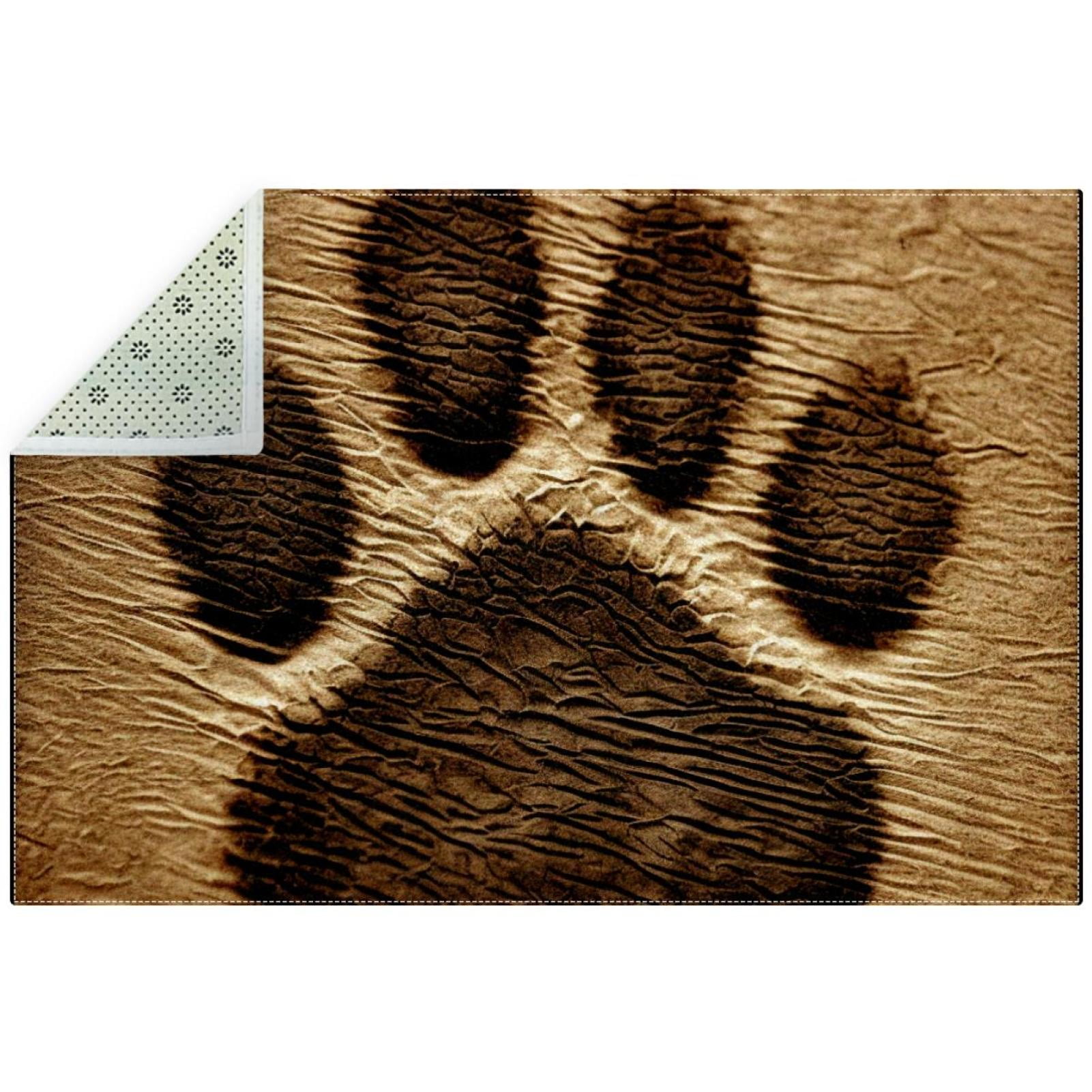 Paw Print Polyester Chair Mat for Hardwood Floor, Heavy Duty Office ...