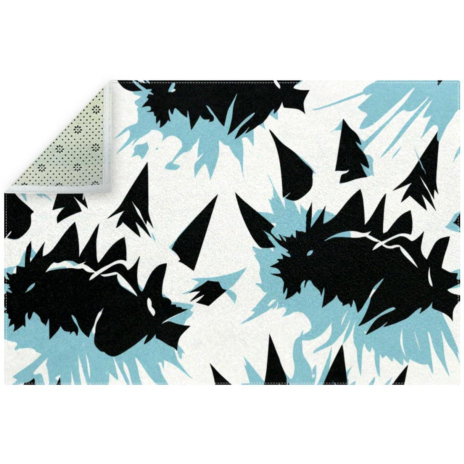 Paw Print Polyester Right-Angle Floor Mat for Home and Office - & Stain ...