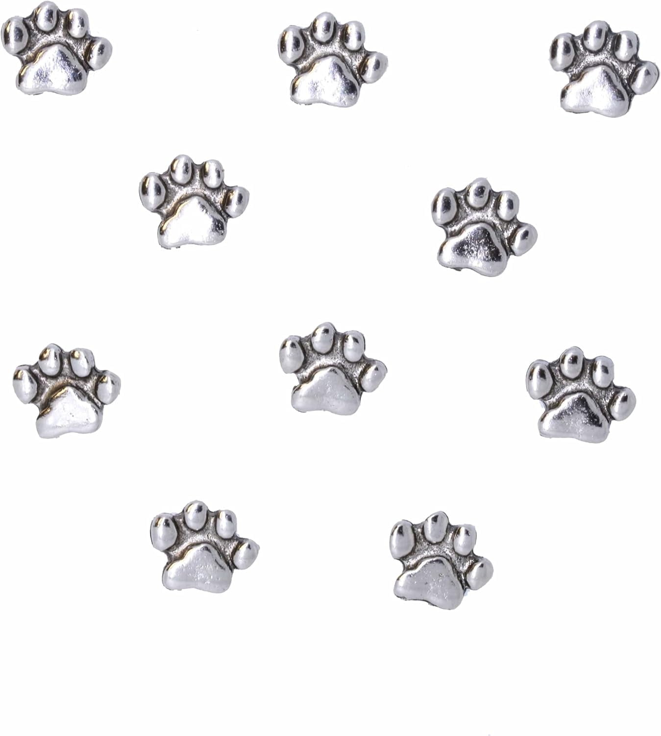 Paw Print Pushpins - Silver Finish - Walmart.com