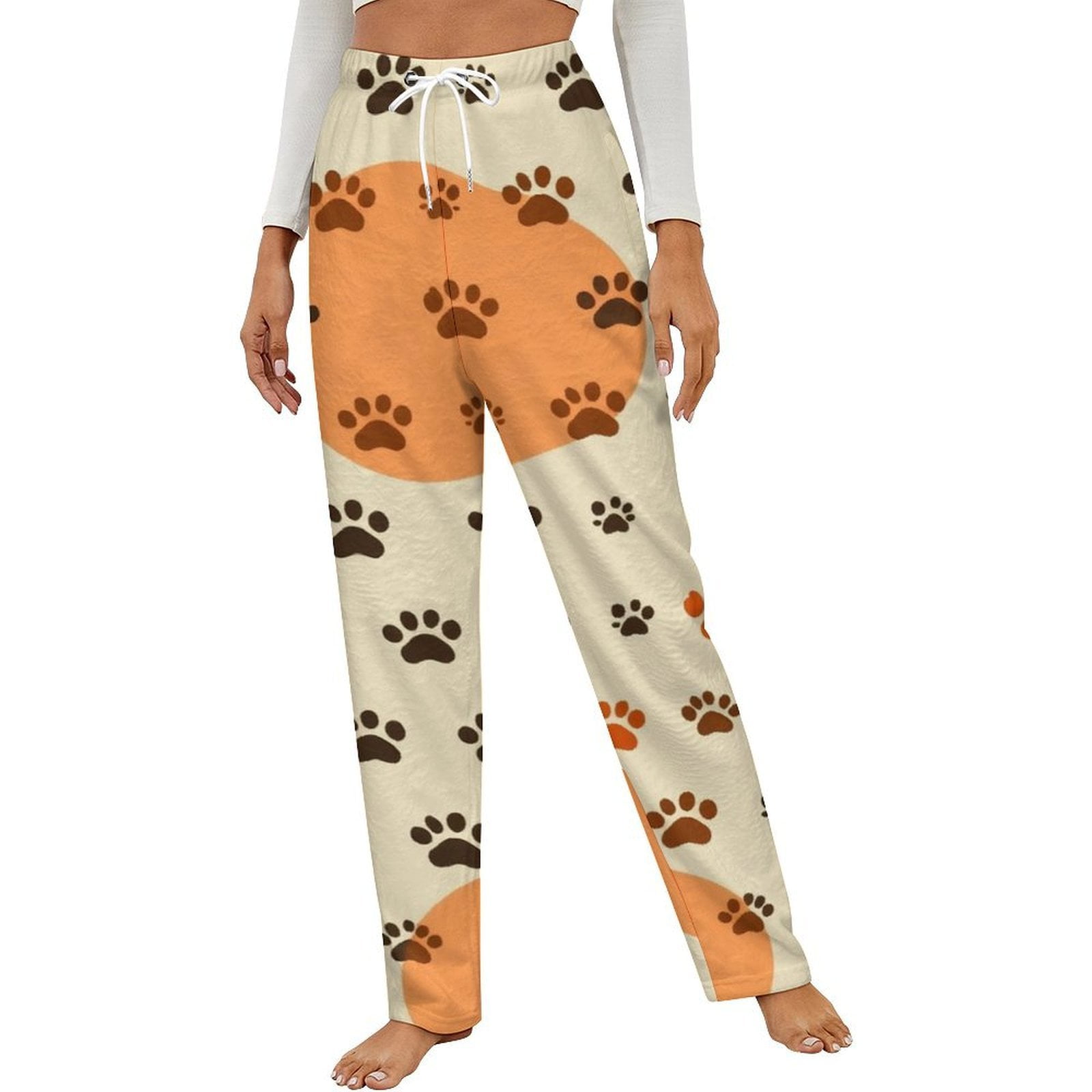 Paw Print Seamless Pattern, Animal Paw Print Retro Style Wallpaper for ...