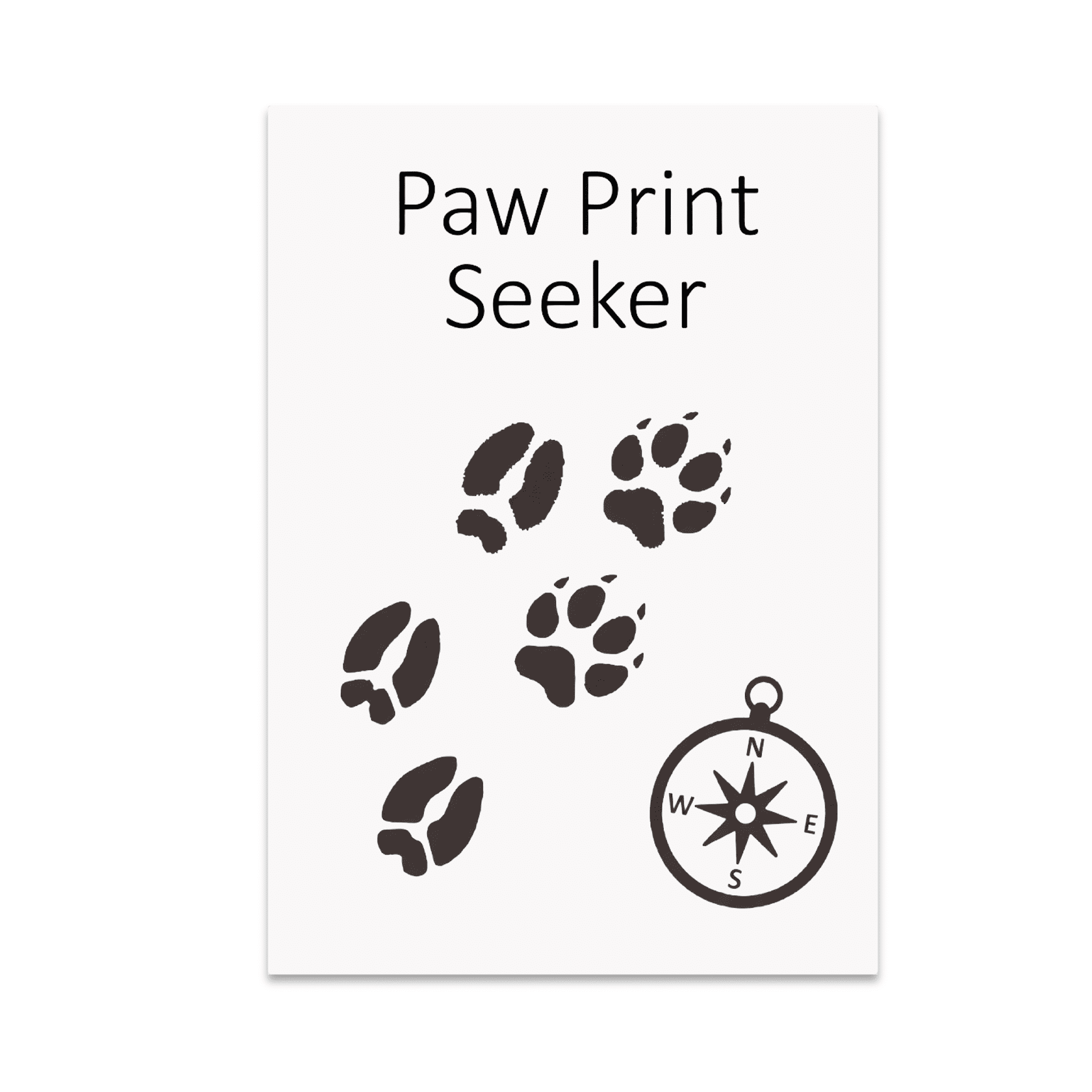 Paw Print Seeker Animal Track Chart - Nature Enthusiast - 13x19 Poster ...