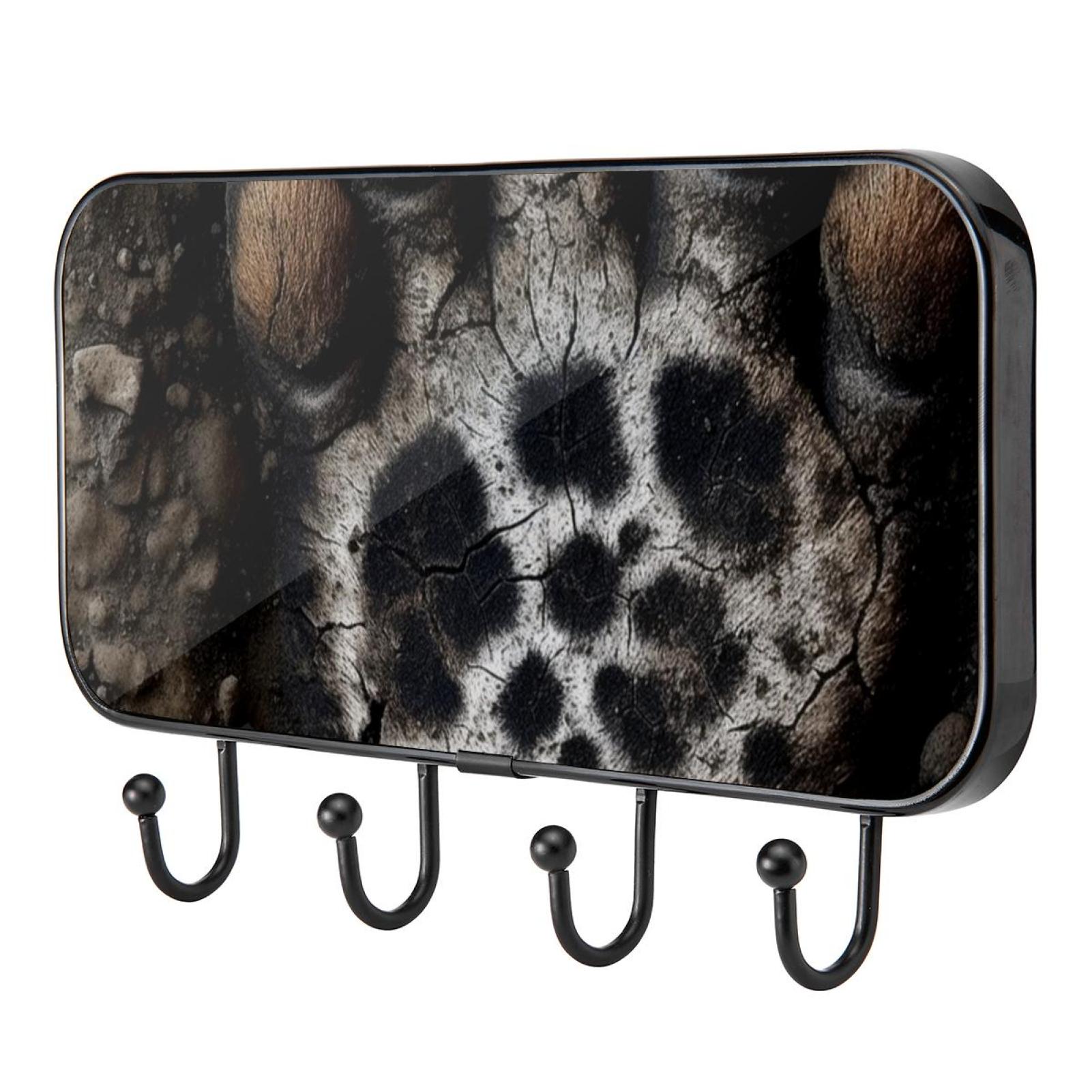 Paw Print Self Adhesive Towel Coat Wood Iron Hooks for Home Keys Door ...