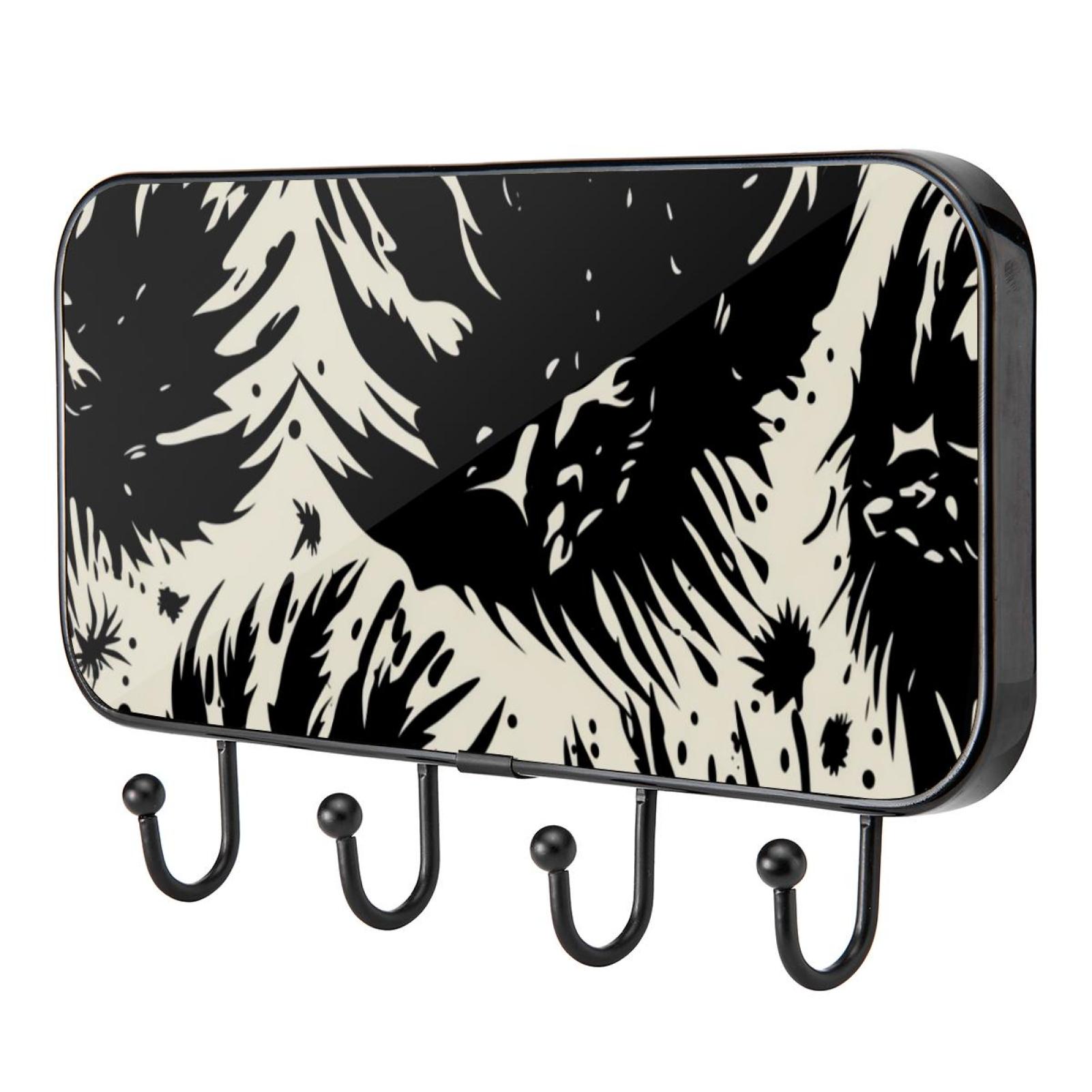 Paw Print Self Adhesive Towel Coat Wood Iron Hooks for Home Keys Door ...