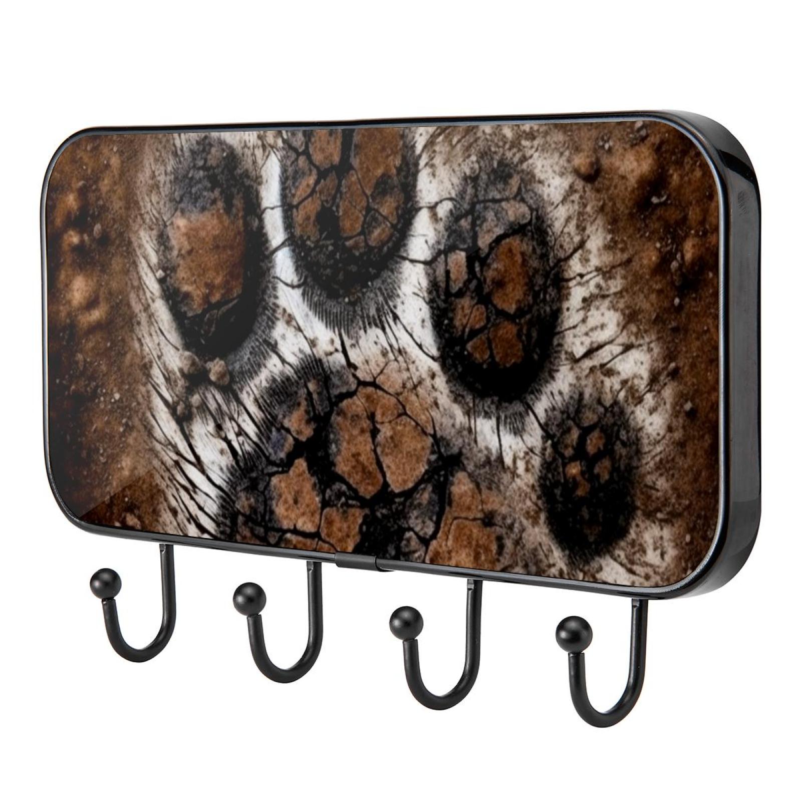 Paw Print Self Adhesive Towel Coat Wood Iron Hooks for Home Keys Door ...