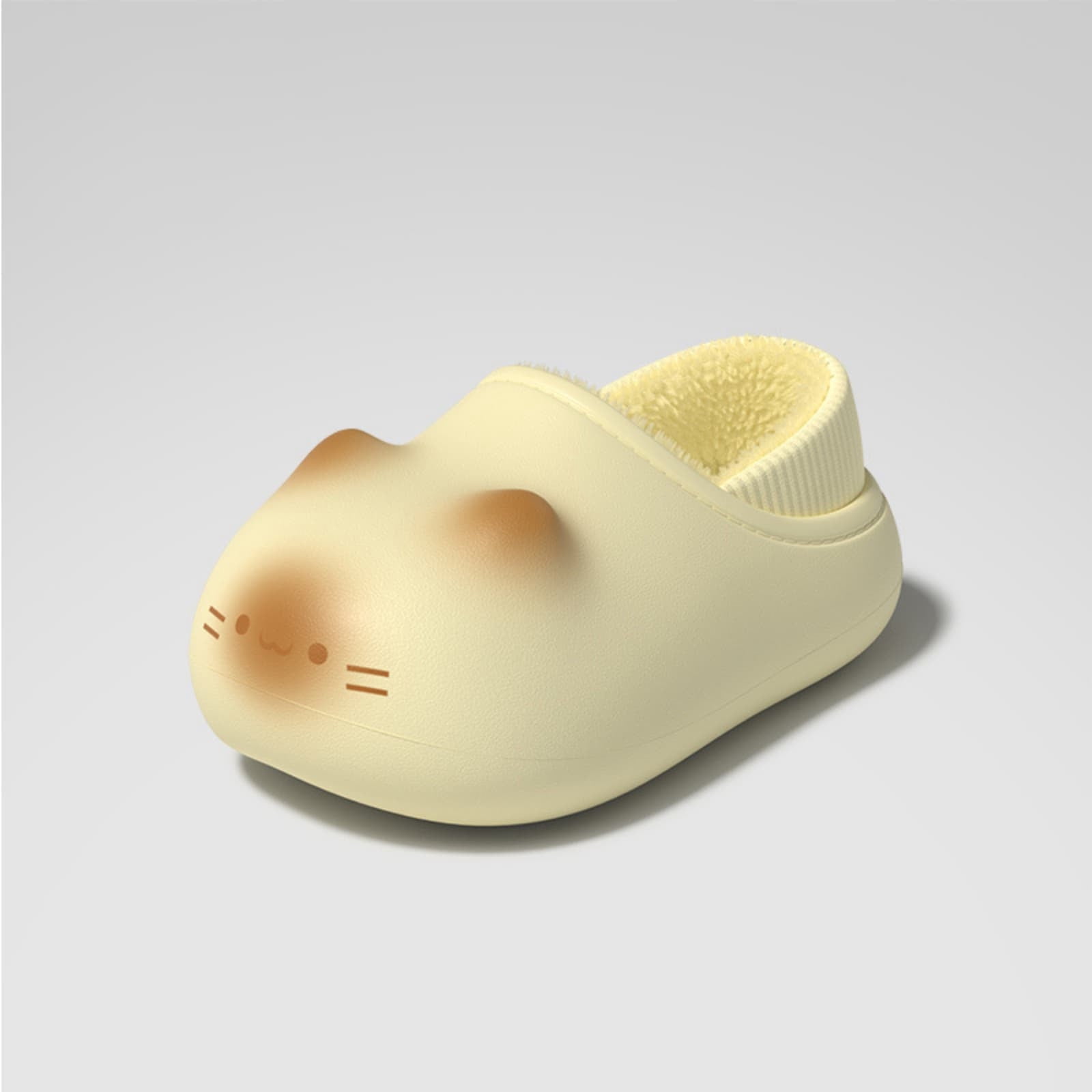 Paw Print Slippers with Fleece Lining Waterproof Sole, Non-Slip Indoor ...