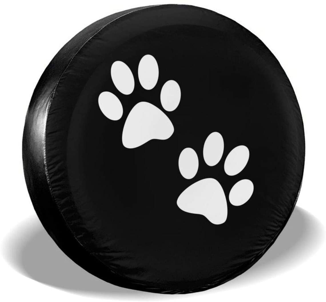 Paw Print Spare Tire Cover Waterproof Dust-Proof UV Sun Wheel Tire ...