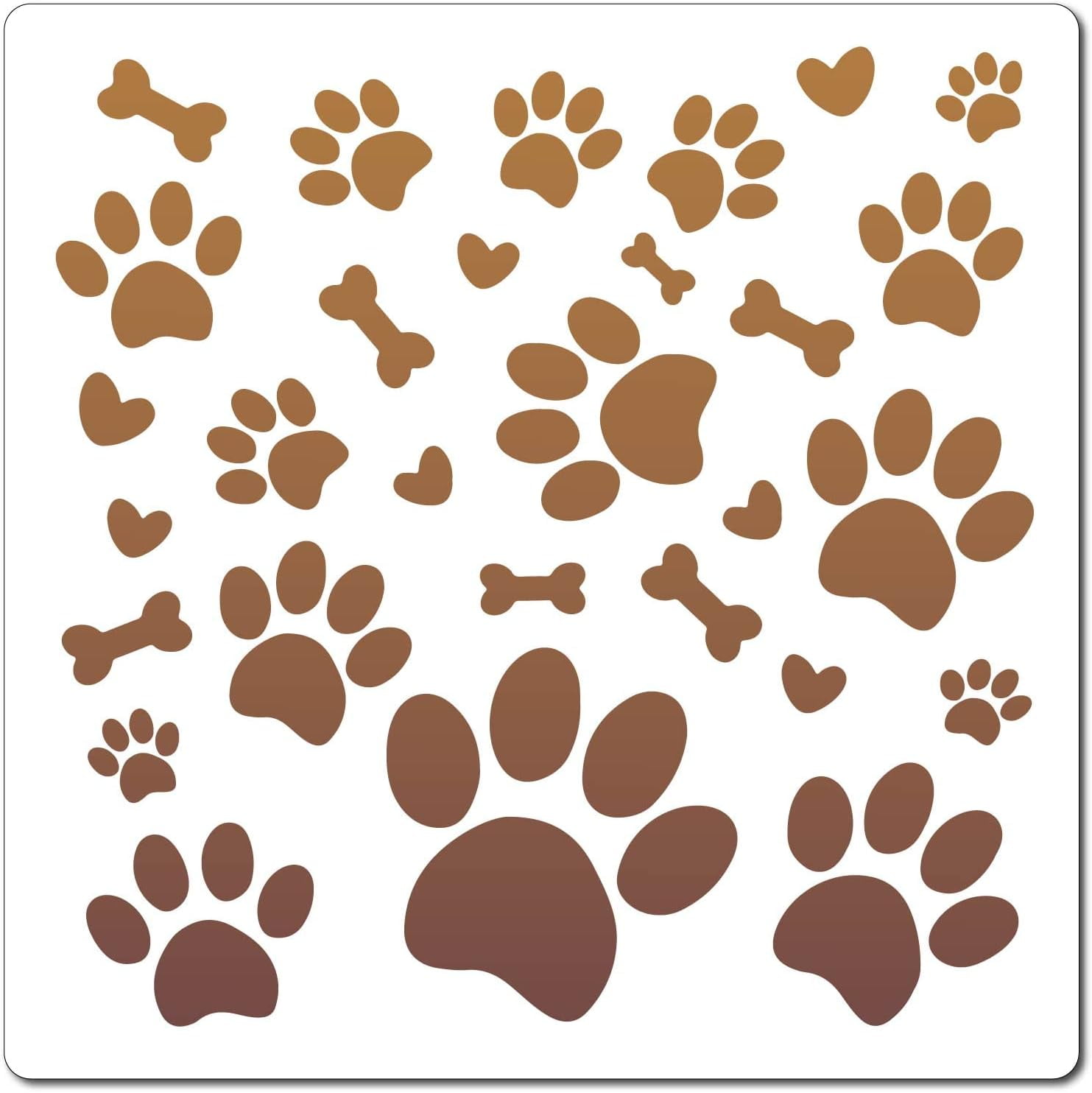 Paw Print Stencil For Painting