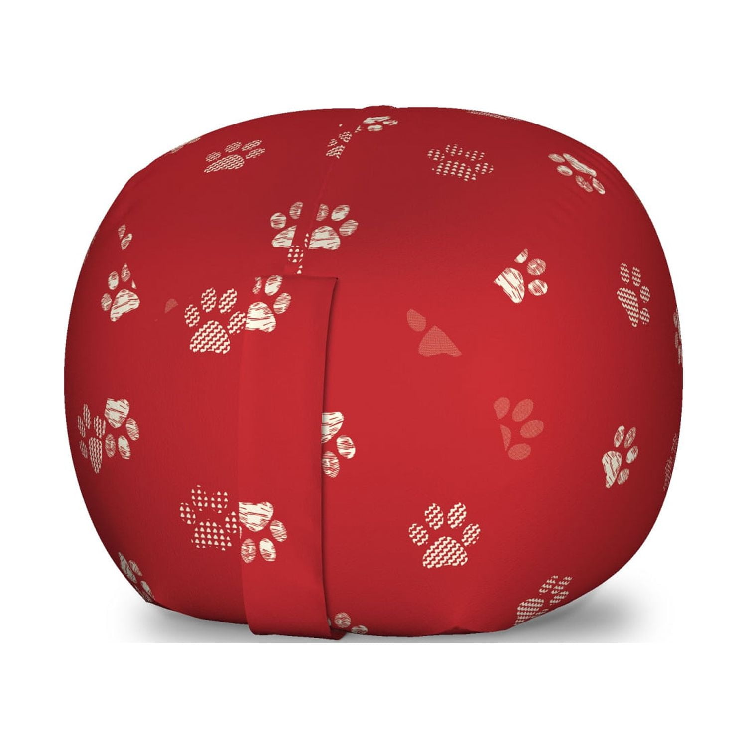 Paw Print Storage Toy Bag Chair, Abstract Pattern with Dog Lover ...