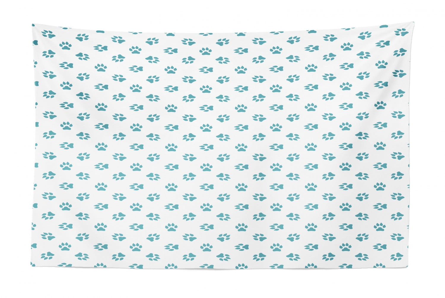 Paw Print Tapestry, Big Pet Track Created with Other Little Footsteps ...