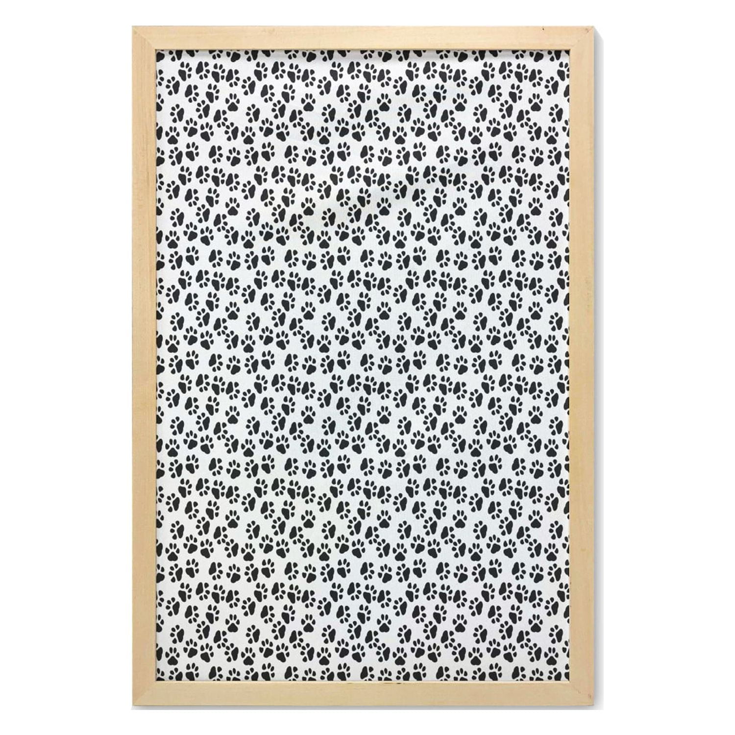 Paw Print Wall Art with Frame, Animal Feet Sign Pattern in ...