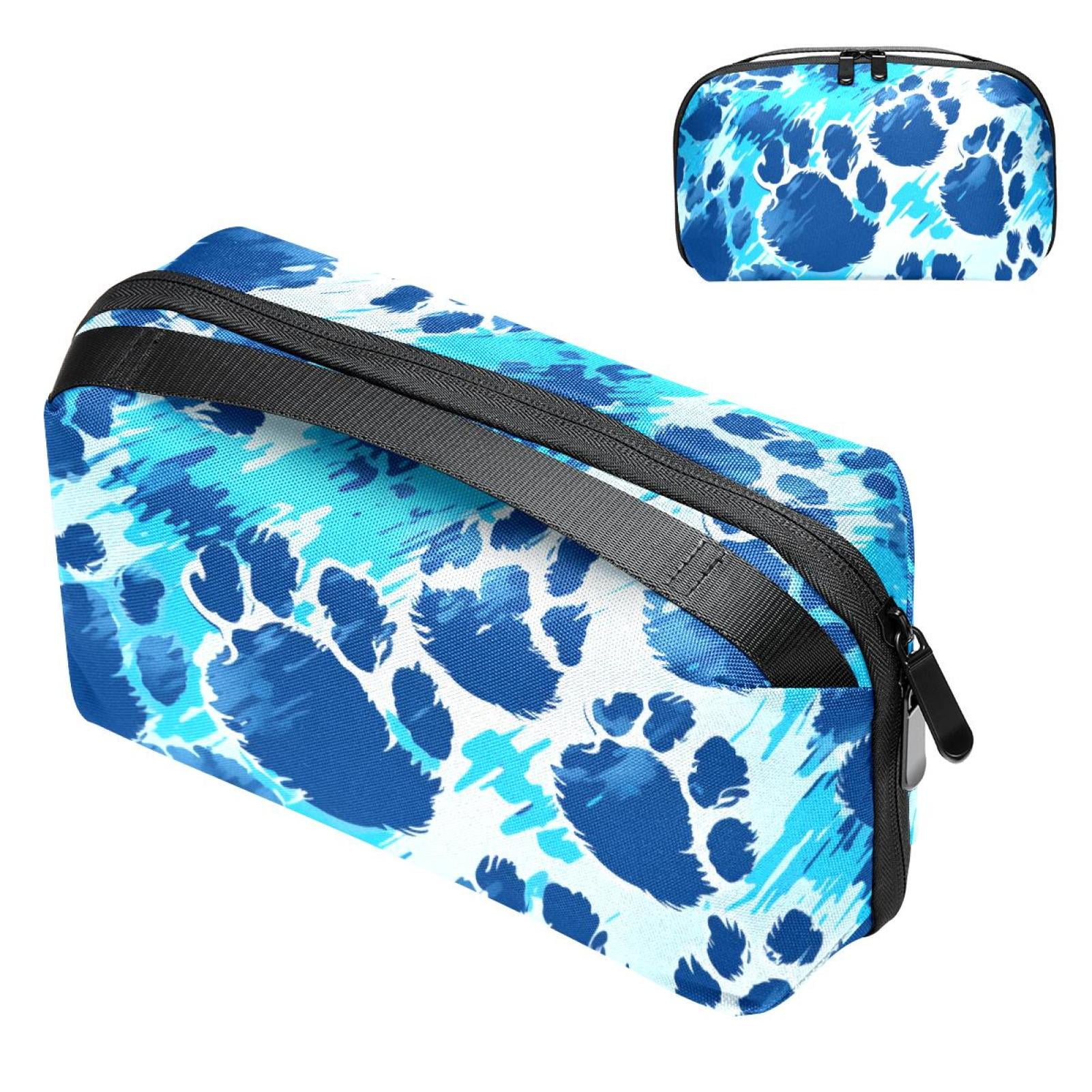 Paw Print Waterproof Oxford Cloth Charger Case with Storage Pouch, Cord ...