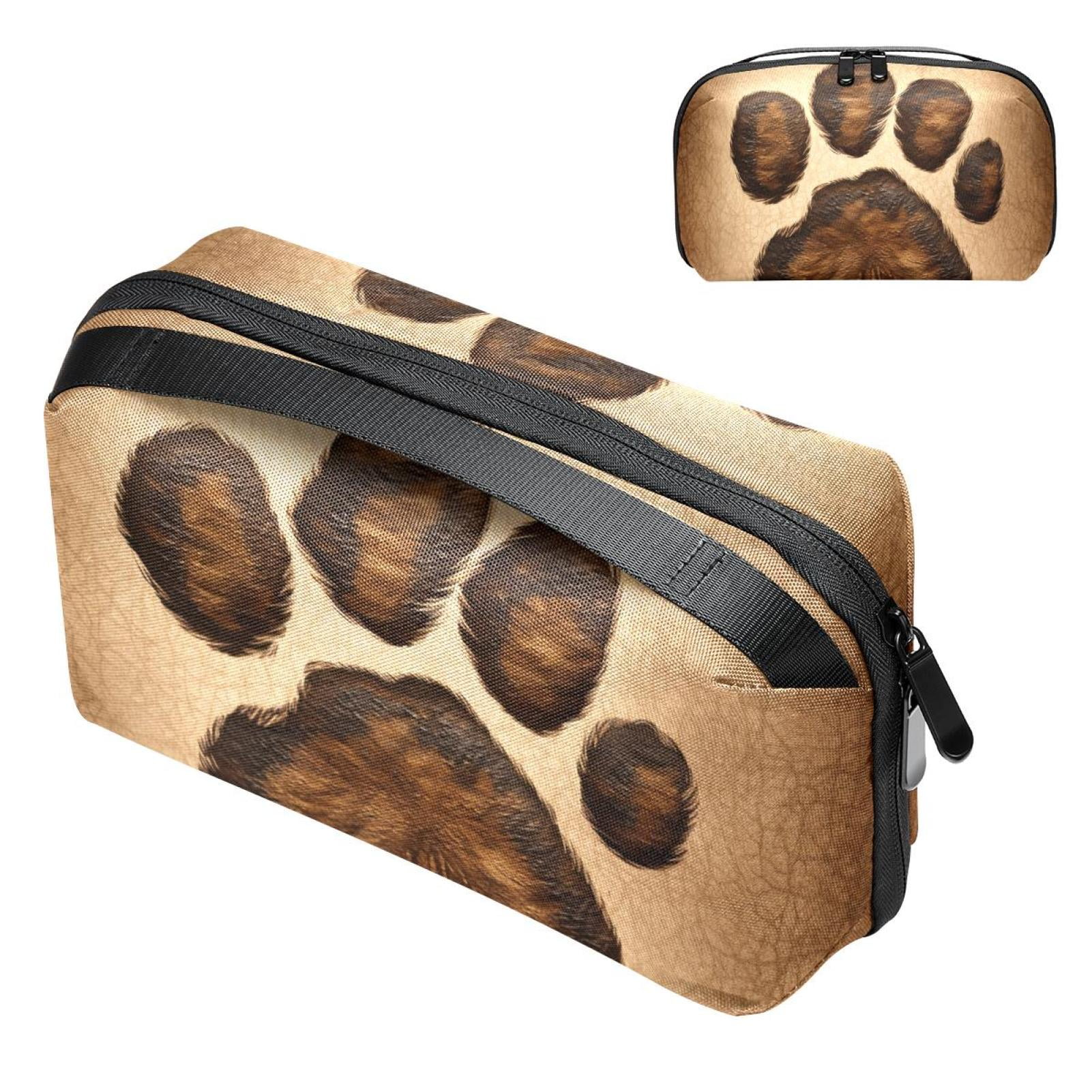 Paw Print Waterproof Oxford Fabric USB Pouch Hard Drive Case Charger ...
