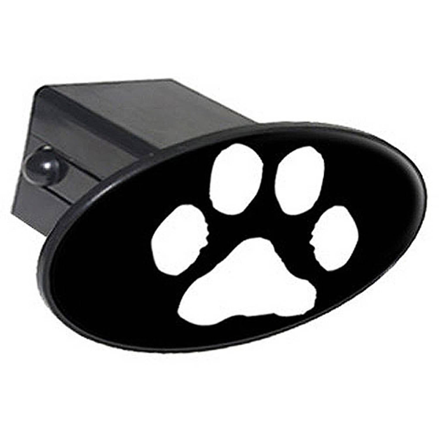 Paw Print White On Black Oval Tow Hitch Cover - Walmart.com