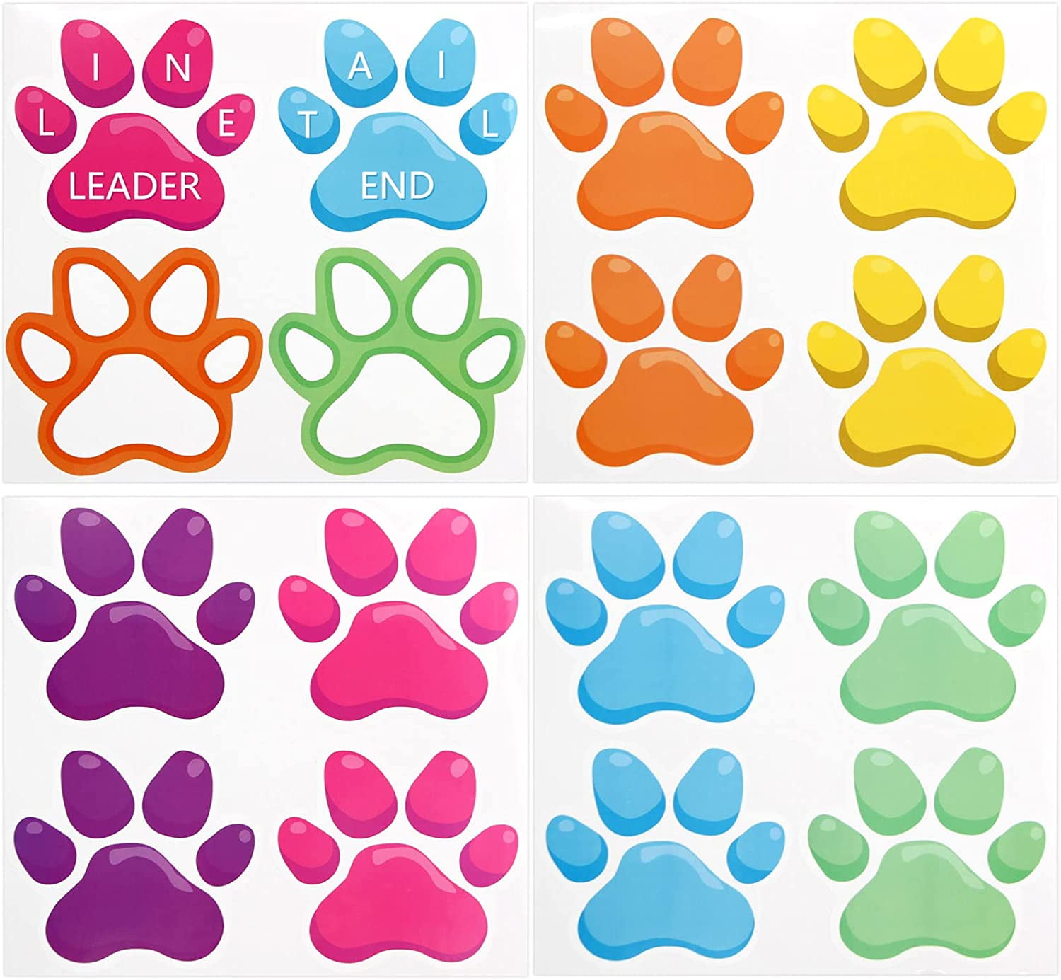 Paw Prints Floor Decals Stickers Classroom Line Up Floor Decal Back to ...