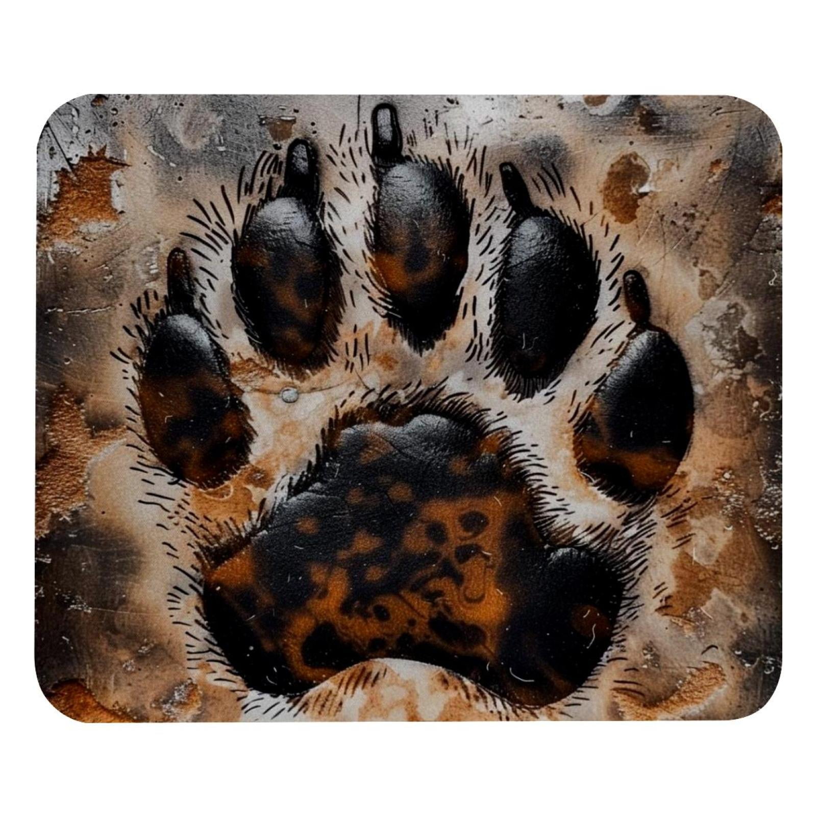 Paw Prints Gaming Mouse Pad Desk Mat, Square 8.3x9.8 Inch Non-Slip ...