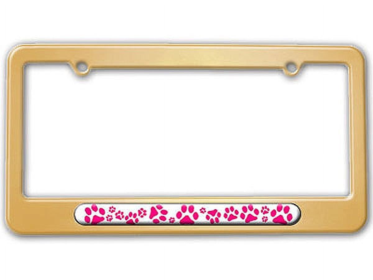 Paw Prints - Hot Pink License Plate Frame - Walmart.com