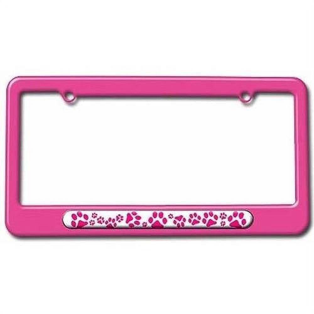 Paw Prints, Hot Pink License Plate Tag Frame, Multiple Colors - Walmart.com