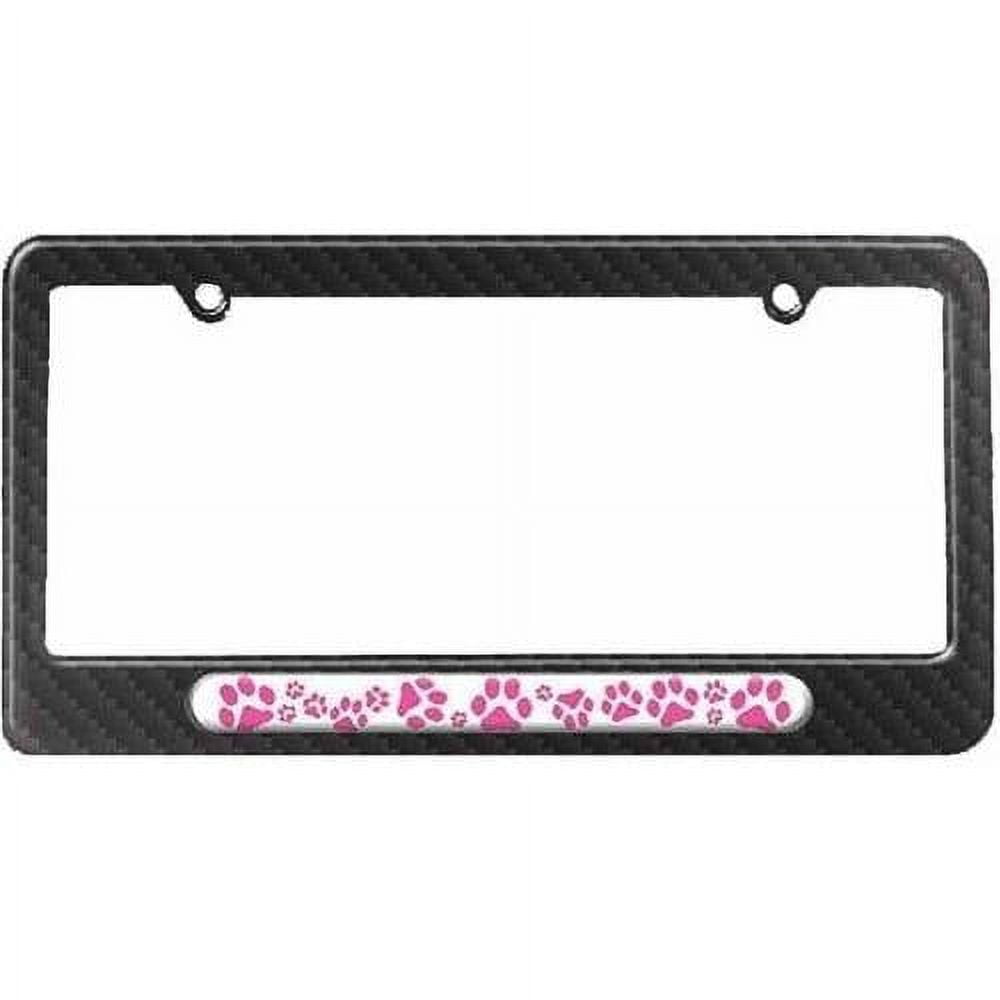 Paw Prints, Hot Pink License Plate Tag Frame, Multiple Colors - Walmart.com